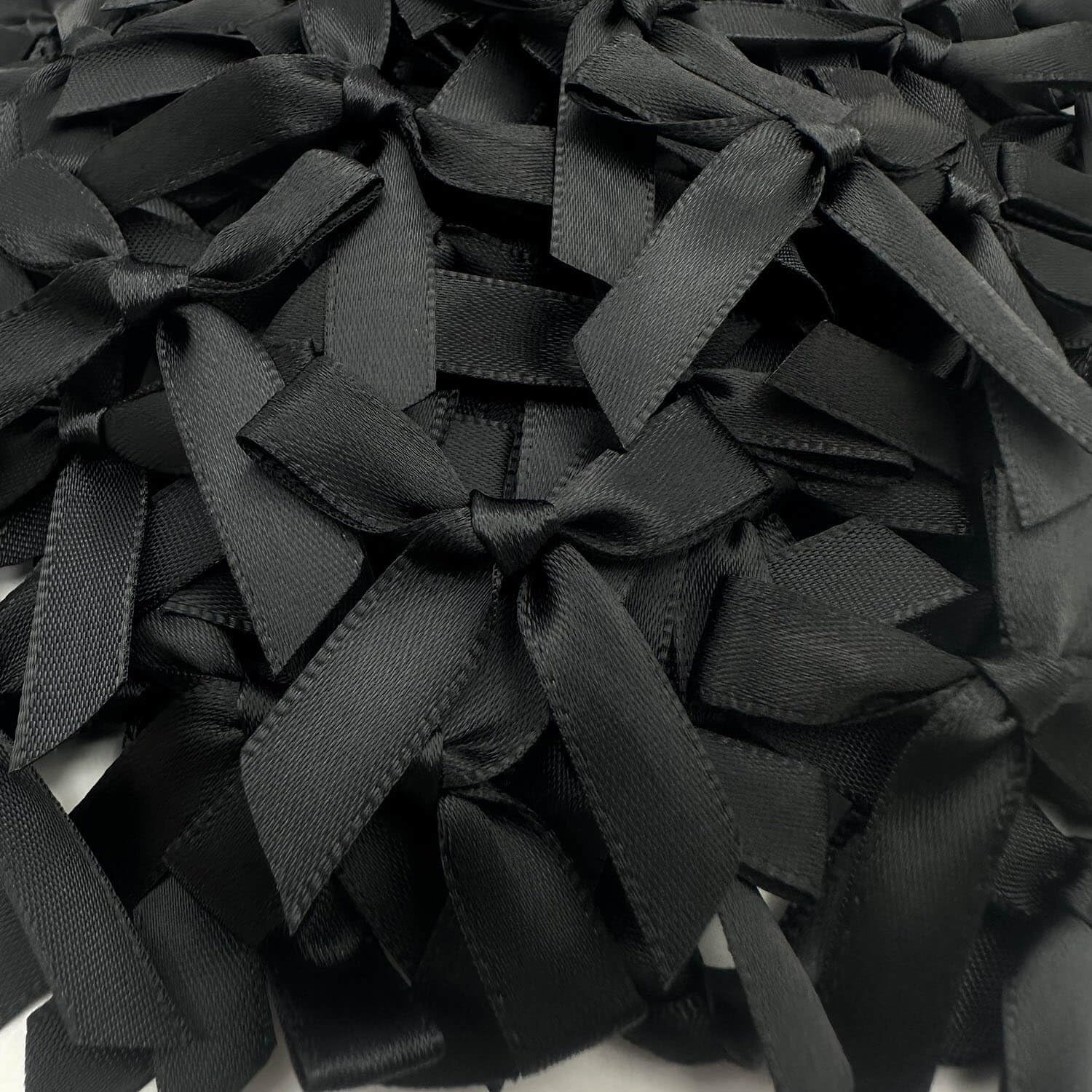 Amazon.com: 100 Pcs Black Bows, 1.57 Inch Small Ribbon Bow Decorations ...