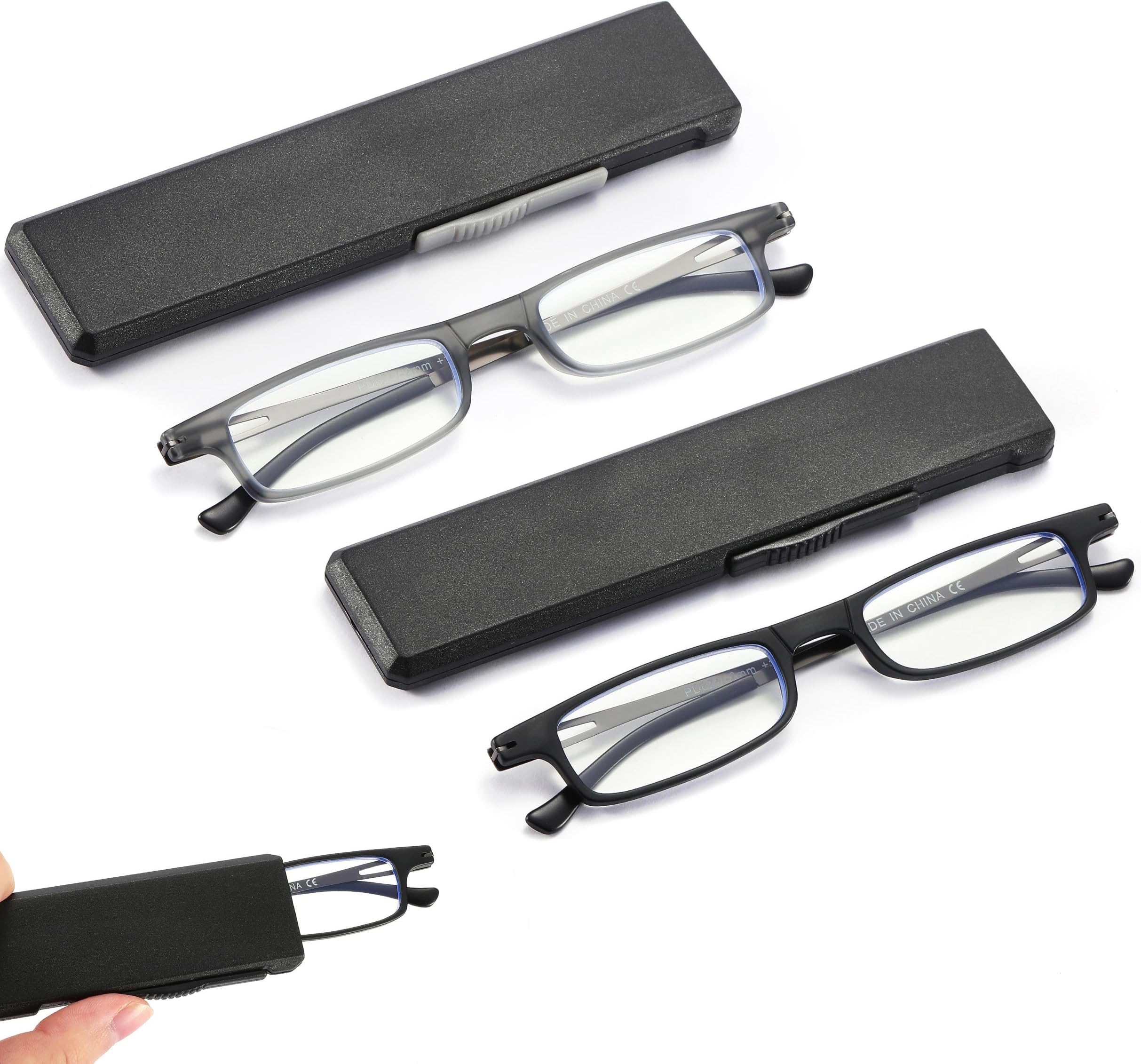 Amazon.com: 2 Pack Ultra thin Lightweight Folding Reading Glasses Women ...