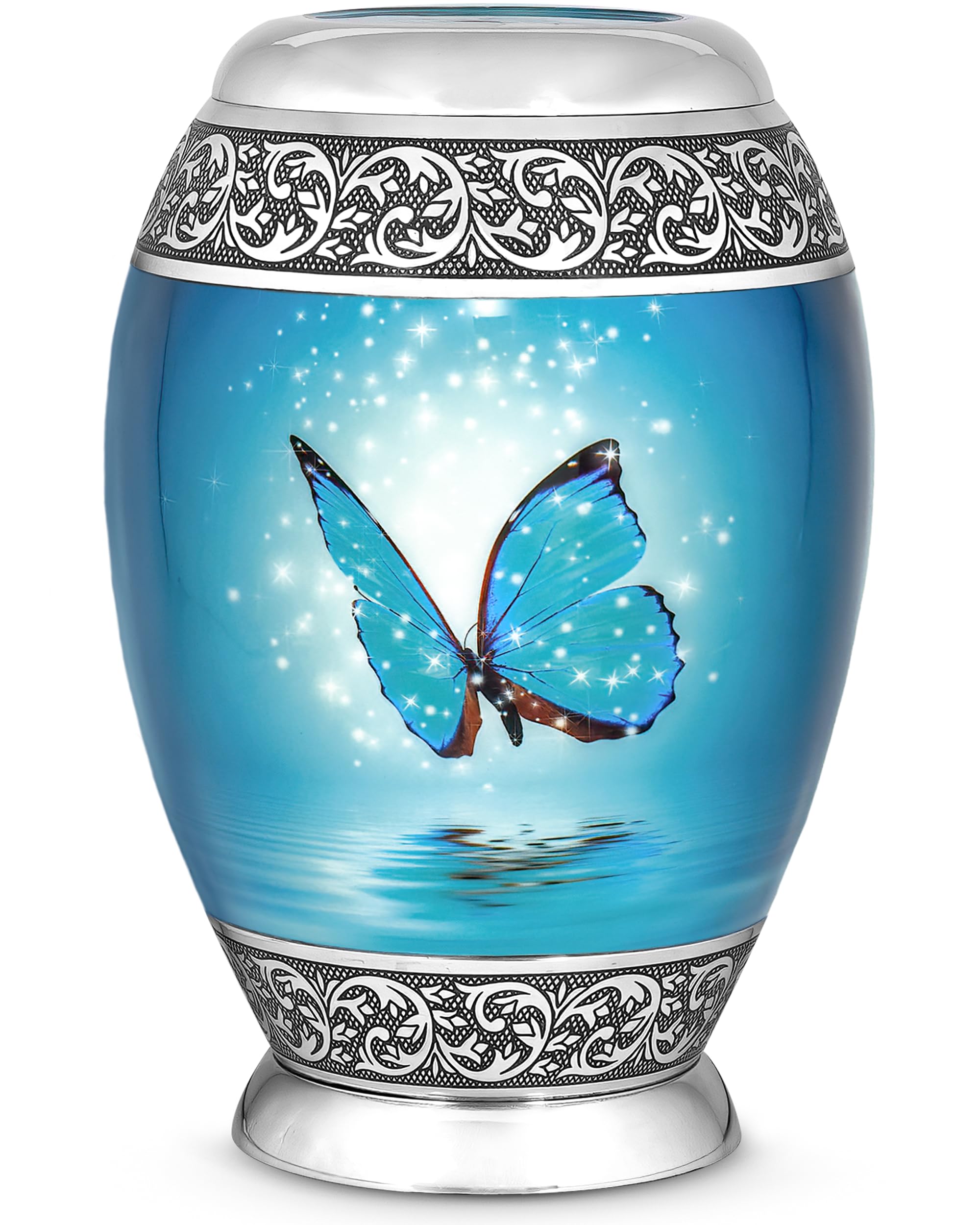 Amazon.com: Blue Butterfly Urn for Ashes Adult Male, Urn for Ashes for ...