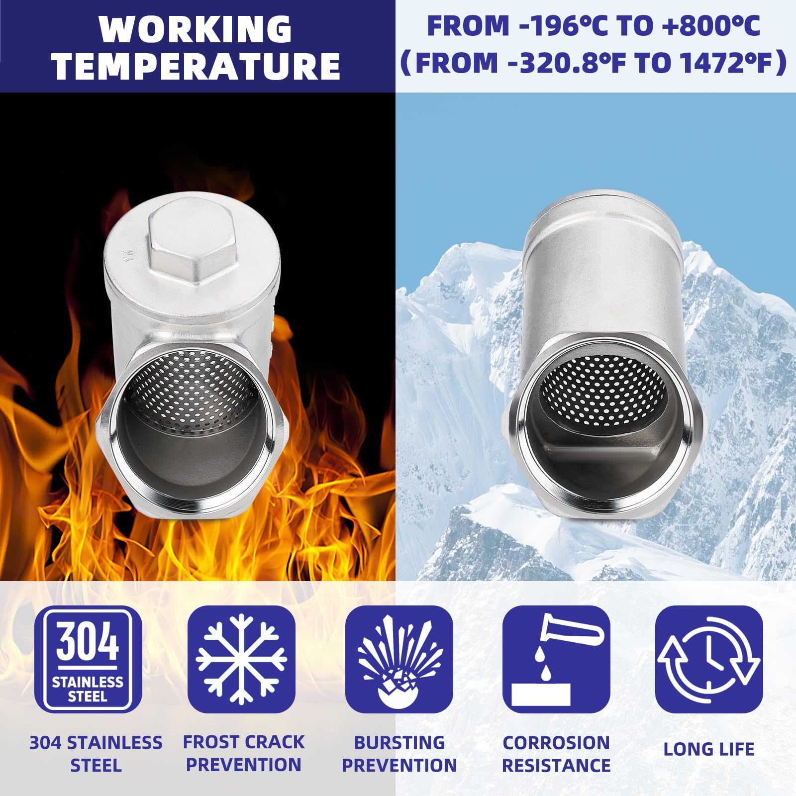 Snapklik.com : Industrial Plumbing Y Strainers NPT Female 1", Heavy ...