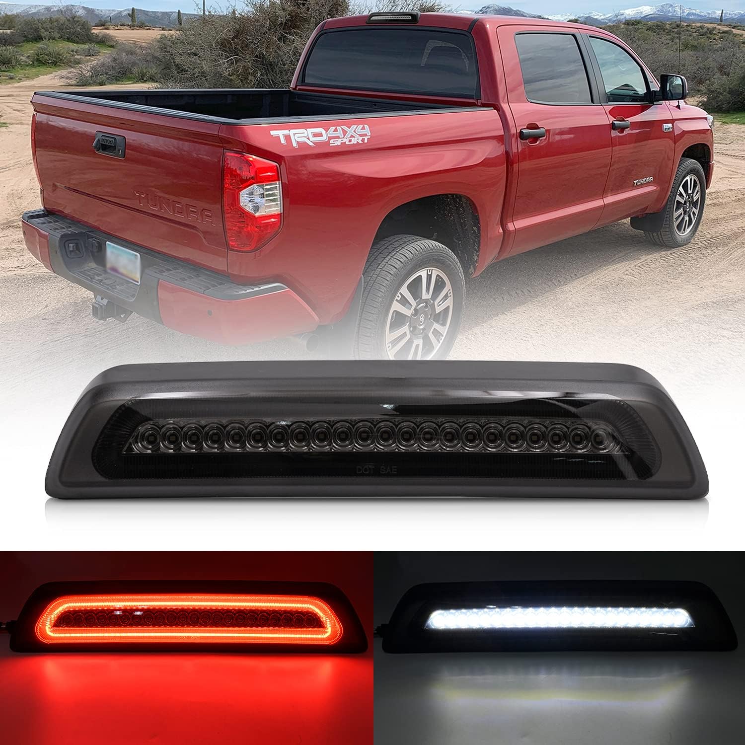 Amazon.com: AUYICH LED Third Brake Light Compatible with Tundra 2000 ...