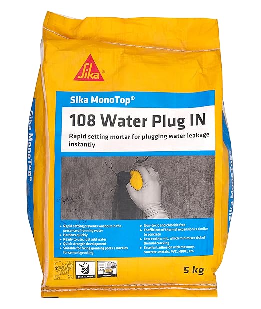 Sika Monotop 108 Water Plug, Rapid setting mortar for plugging water ...