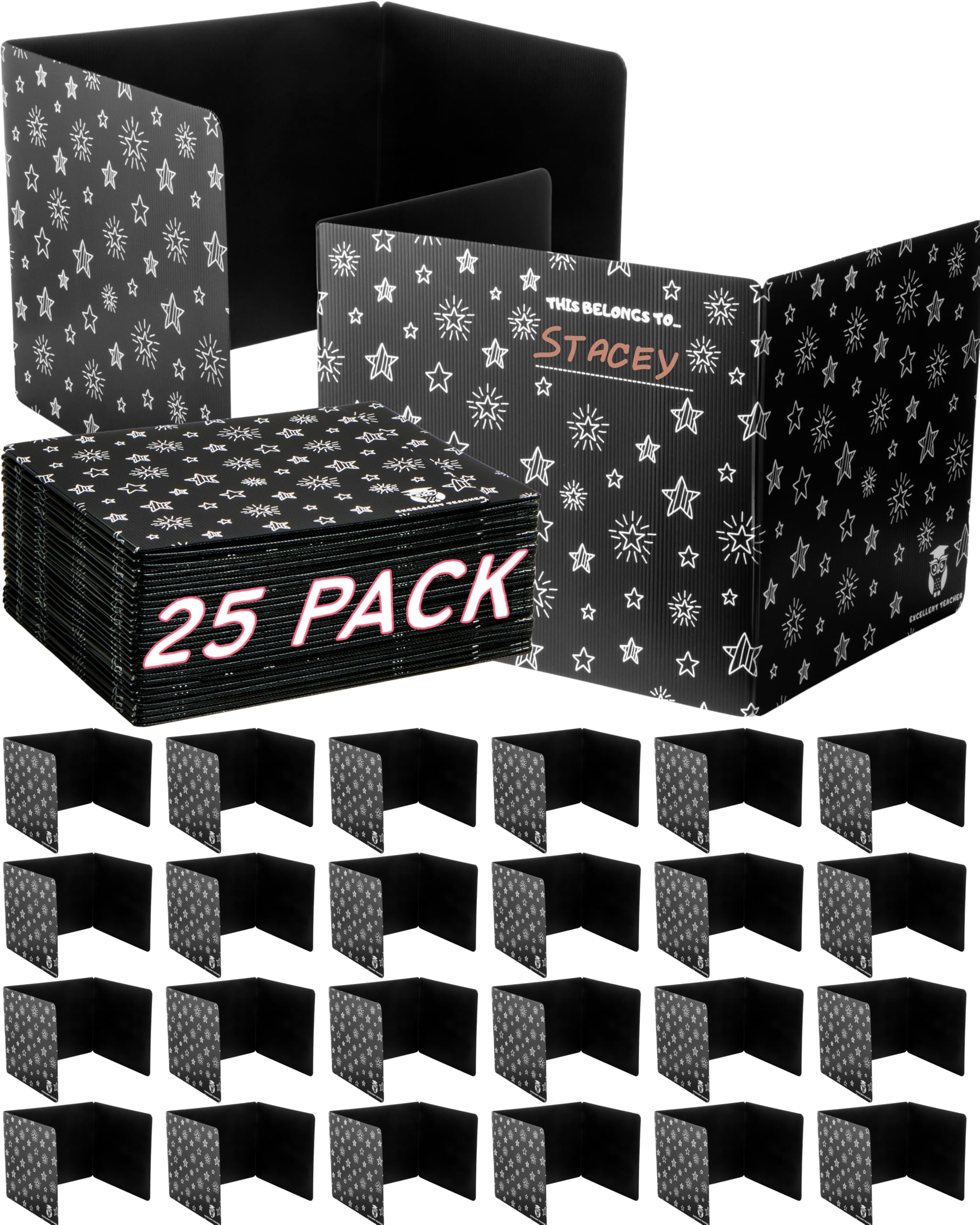 Amazon.com : 25 Plastic Black Privacy Folders for Students — Durable ...