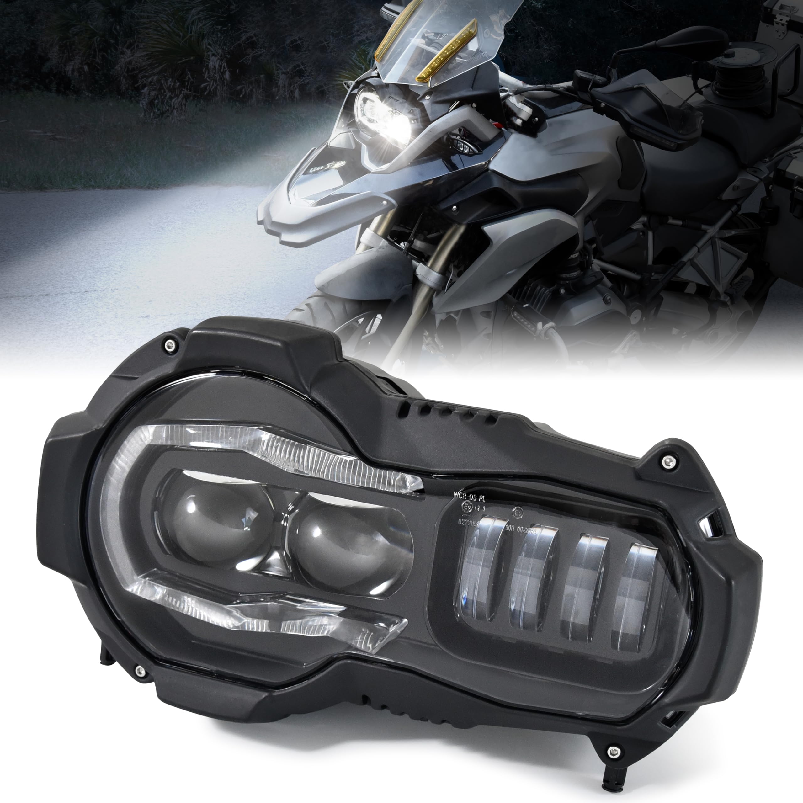 Amazon.com: VEISUTOR LED Headlights Assembly for R1200GS 13-18, LED Headlamp with High Low Beam ...
