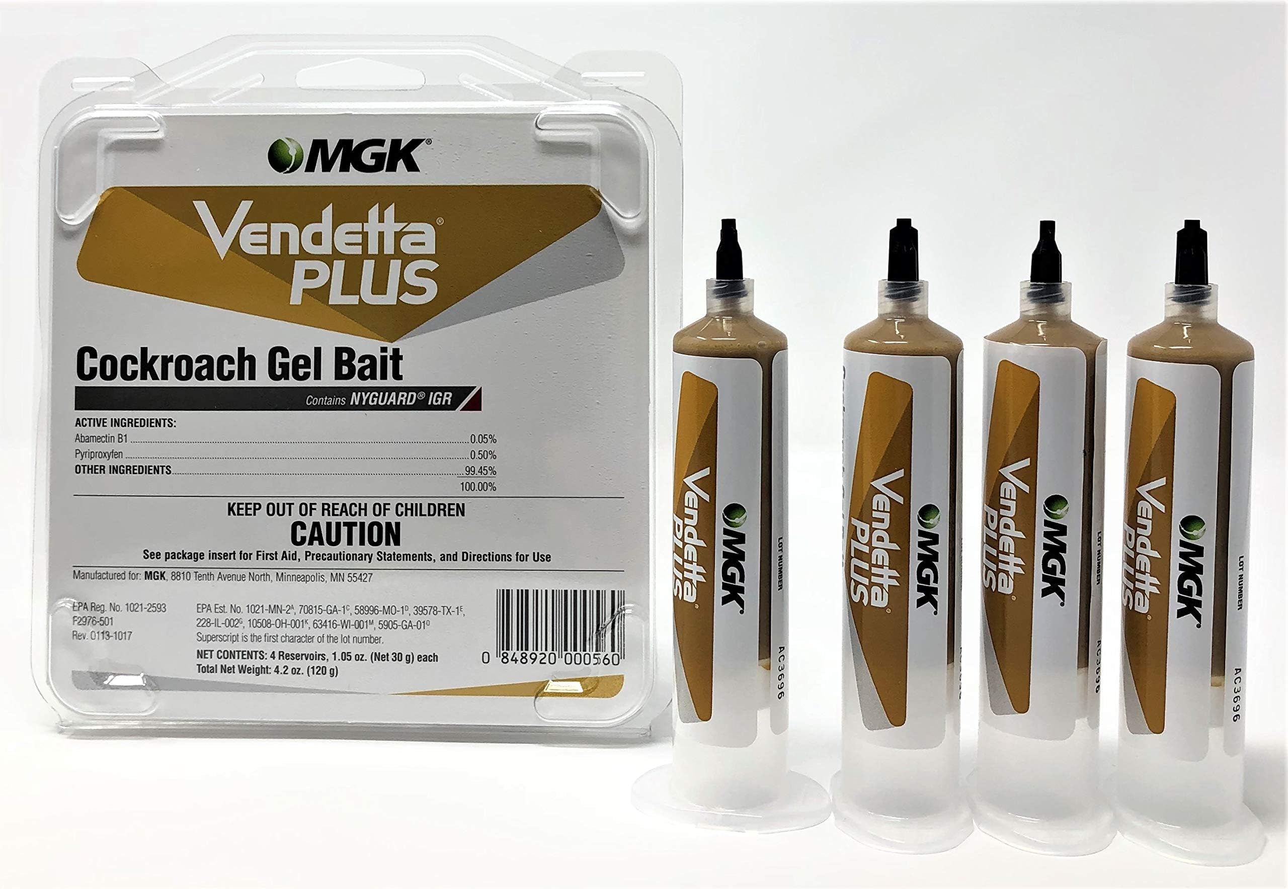 Amazon.com : MGK Vendetta Plus Cockroach Gel Bait - 1 Box (4 X 30 Gr ...