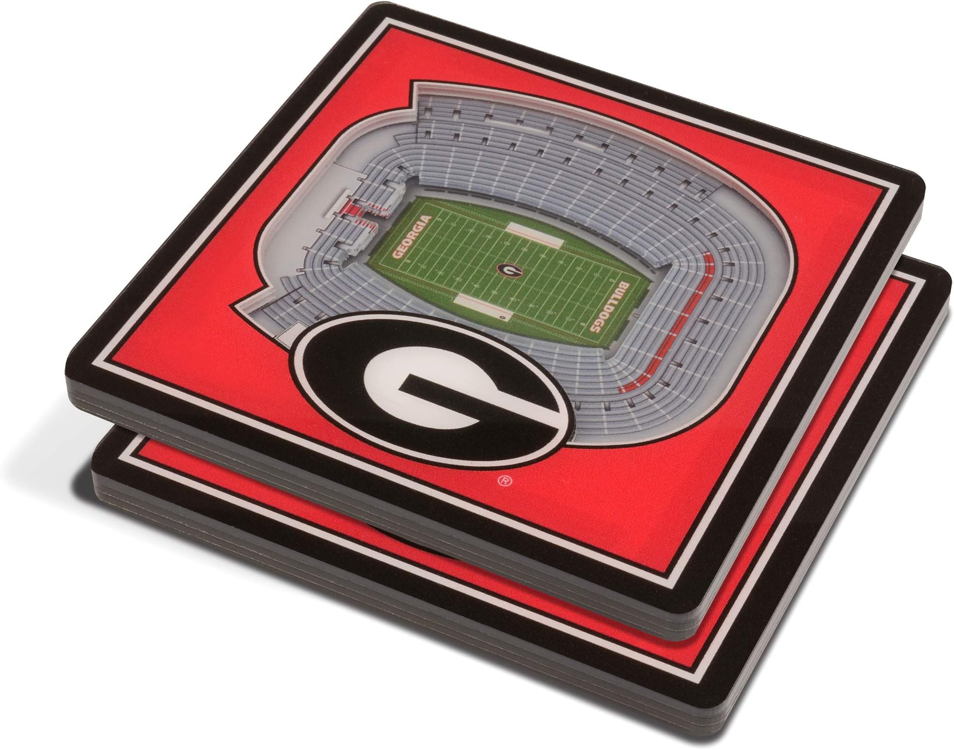 Amazon.com: Georgia Bulldogs Acrylic Coaster 4-Pack Officially Licensed ...