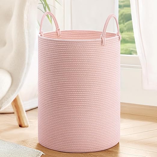 INDRESSME Panier à linge rose pour filles, enfants, panier à linge pour ...