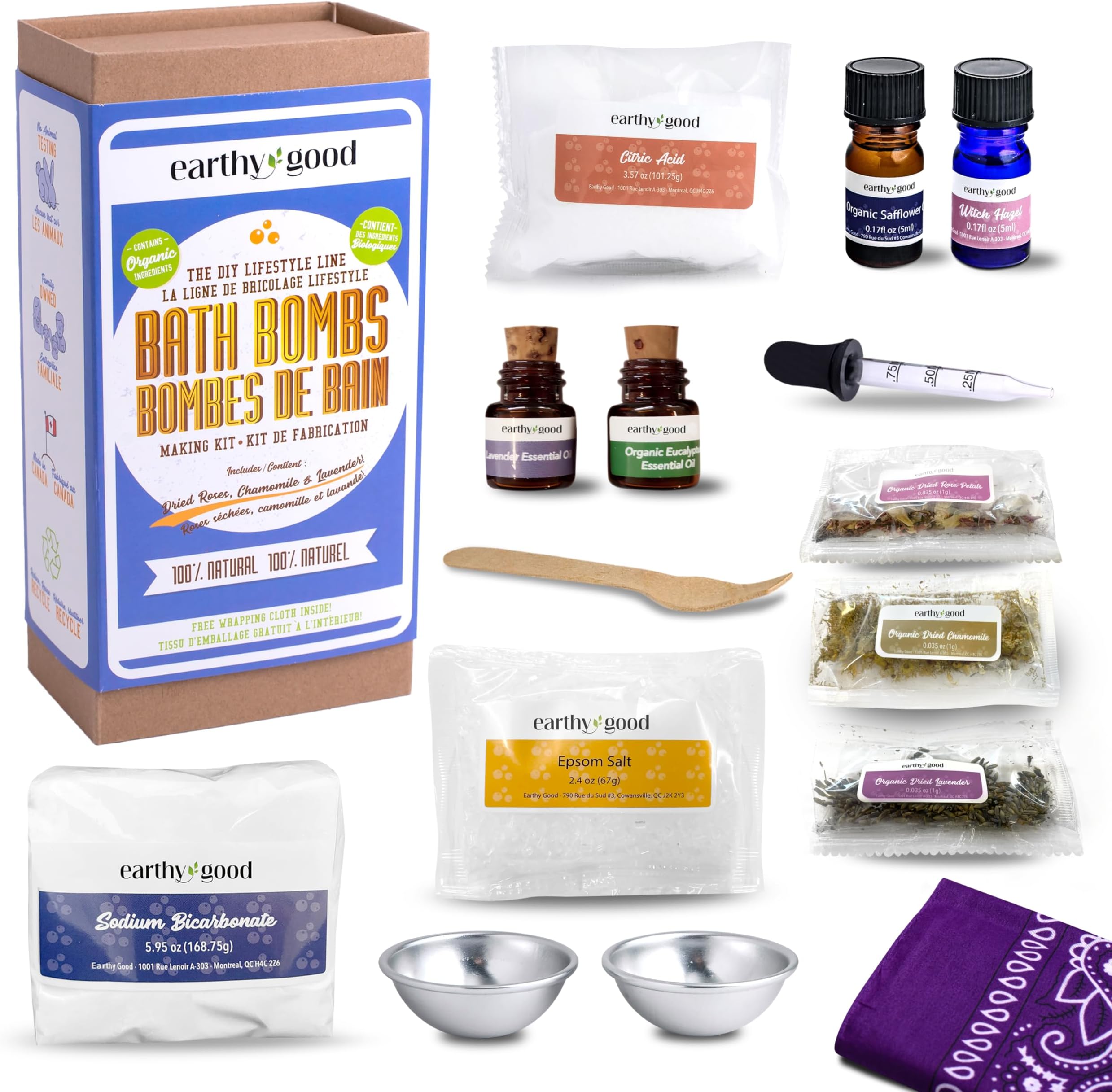 Amazon.com : DIY Gift Kits Bath Bomb Making Kit, Make 12 All Natural ...