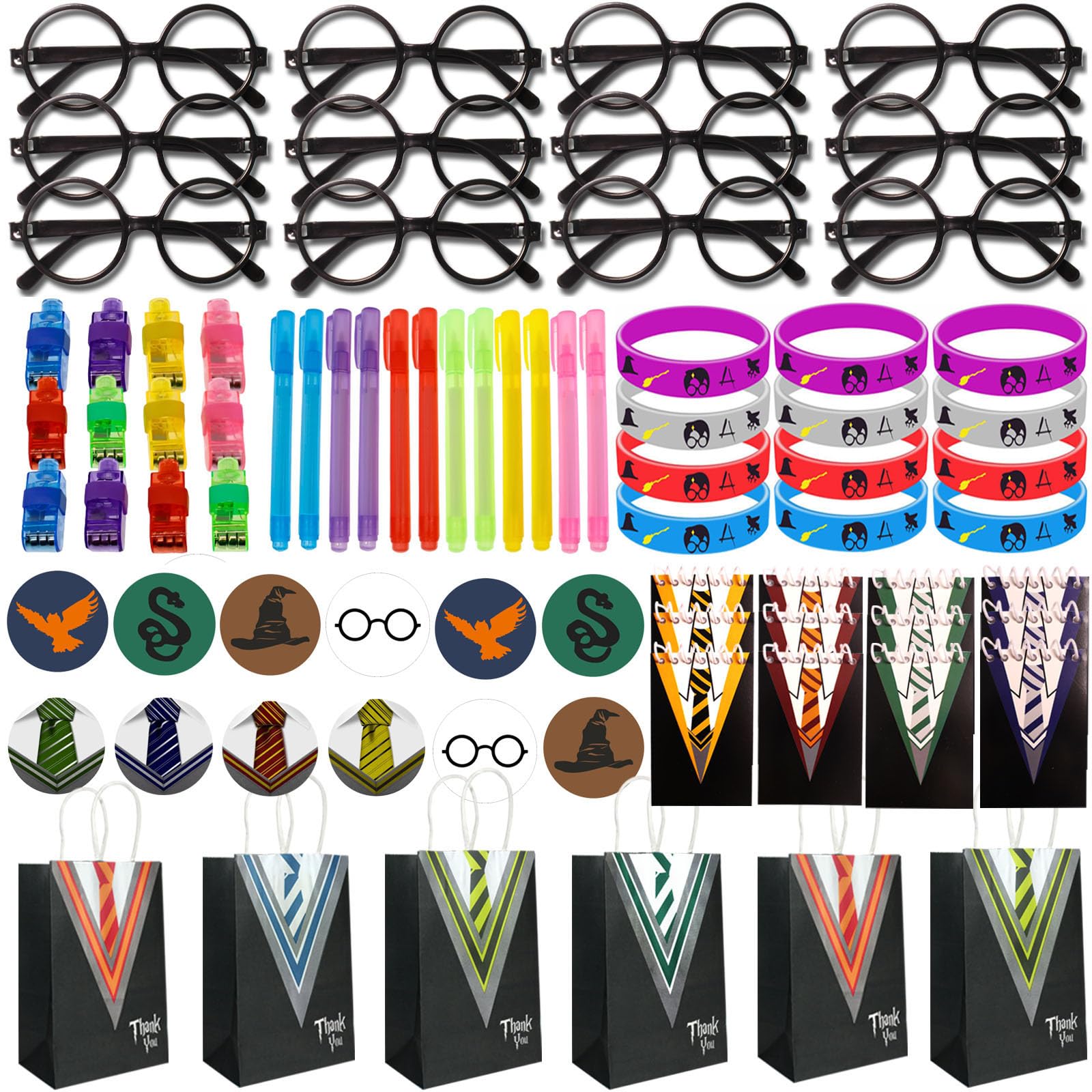 Amazon.com: 84 Pcs Magical Wizard School Party Favors Set Birthday ...