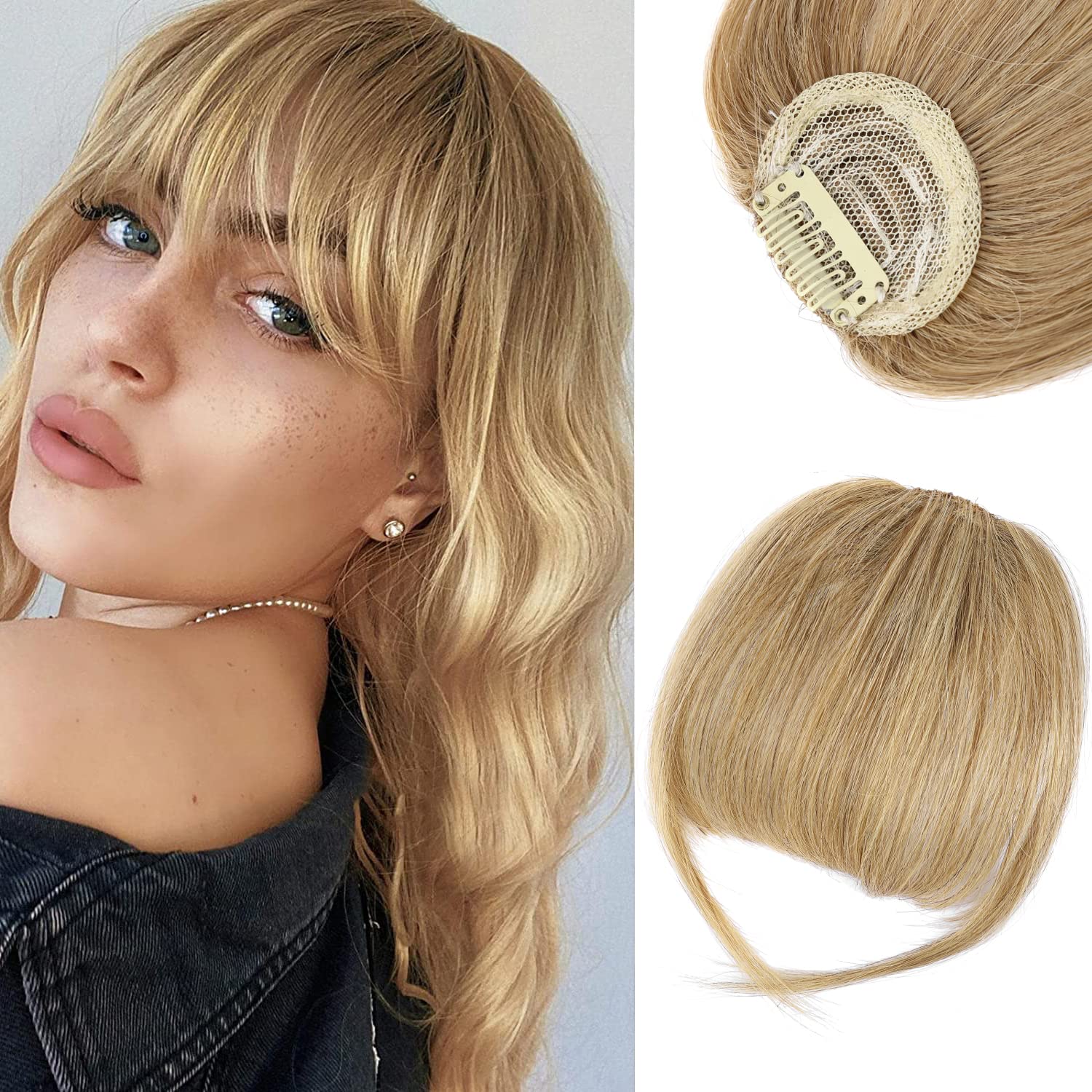 OTO BELLA Bangs Hair Clip in Bangs 100% Human Hair Wispy Bangs Clip on ...