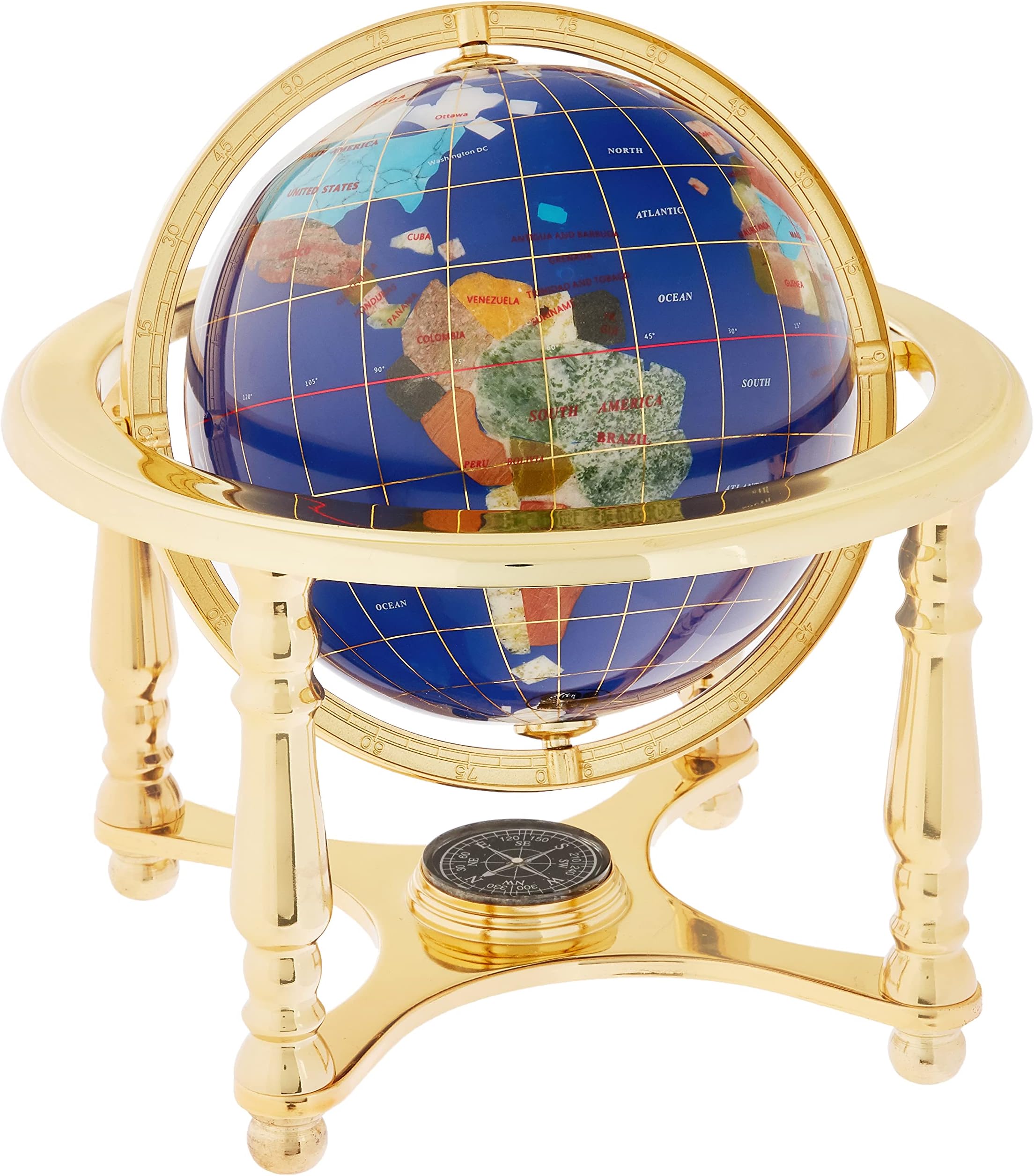 Amazon.com: Unique Art 19-Inch Tall Blue Lapis Ocean Table Top Gemstone ...