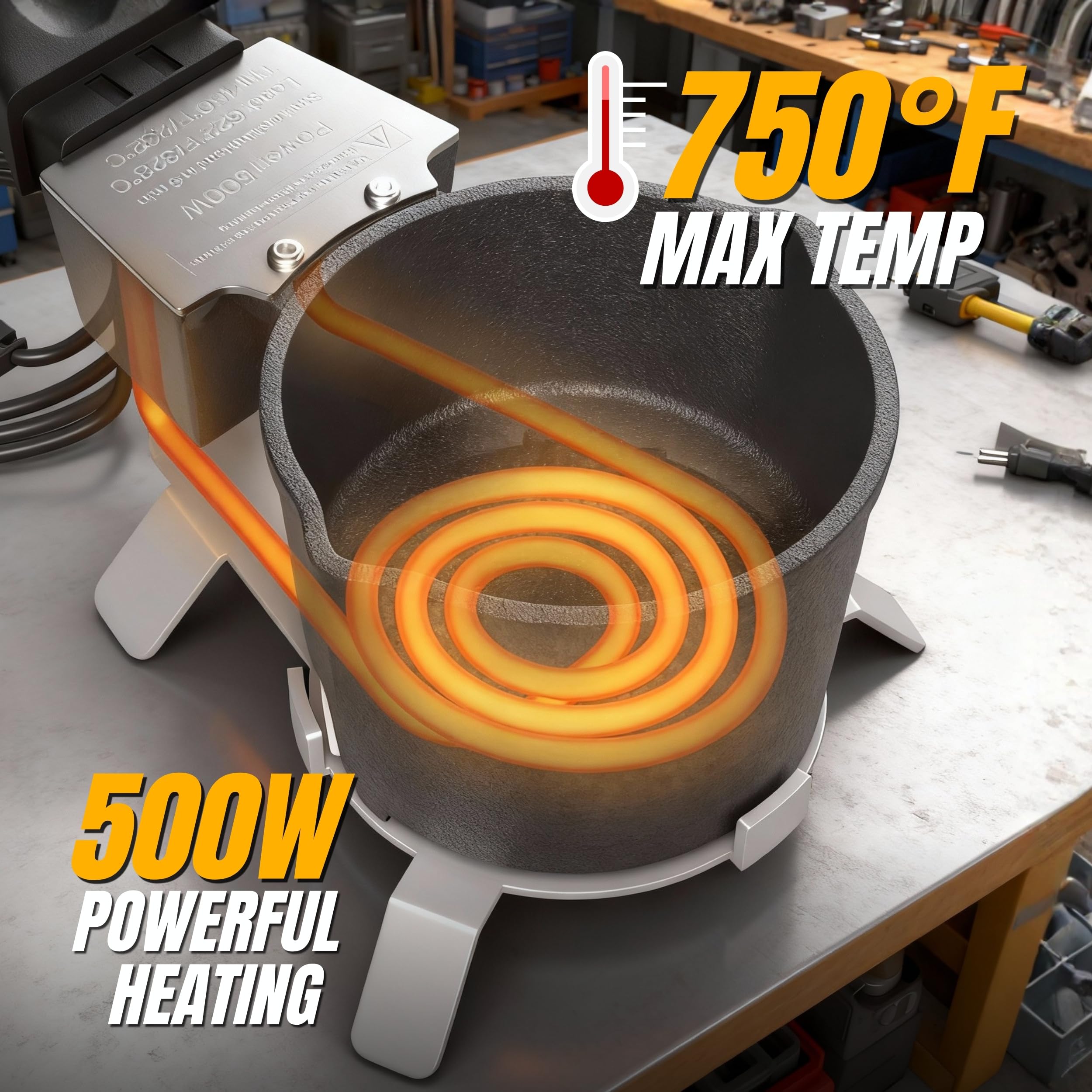 Snapklik.com : Electric Lead Melting Pot 4 Lbs - Melting Pot For ...