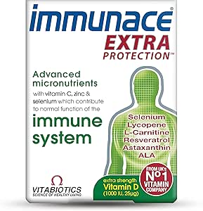 Vitabiotics Immunace Extra Protection Tablets, 30 count : Amazon.co.uk ...