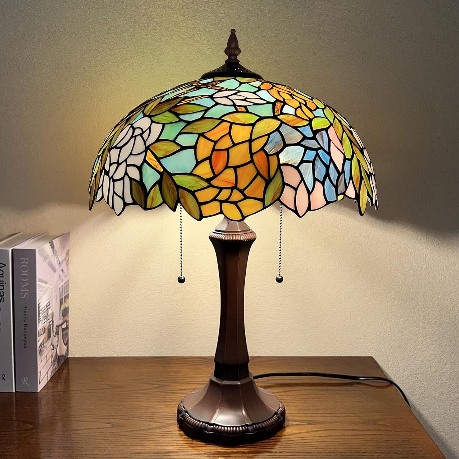 Capulina Tiffany Lamp Stained Glass Table Lamp,16x16x24 Inches 2-Light ...