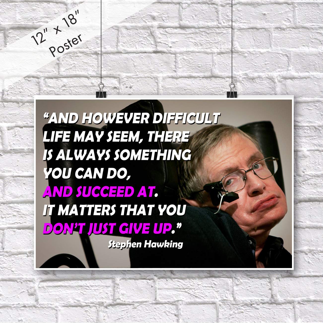 Buy Stephen Hawking Poster Quotes Physics Posters Science Classroom ...
