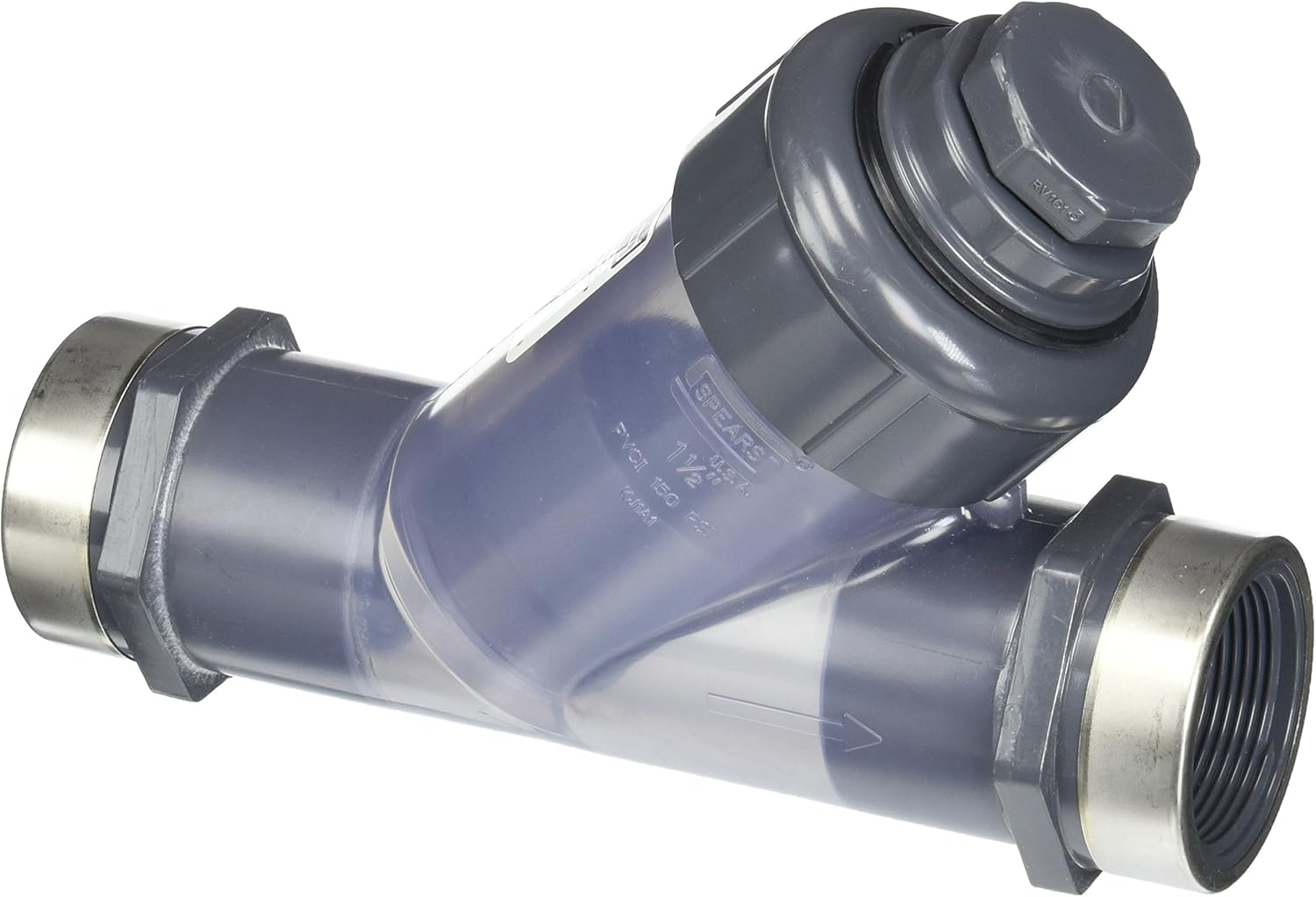 Amazon.com: Spears 1621-015CLSR PVC Schedule 80 Clear Y-Check Valves ...