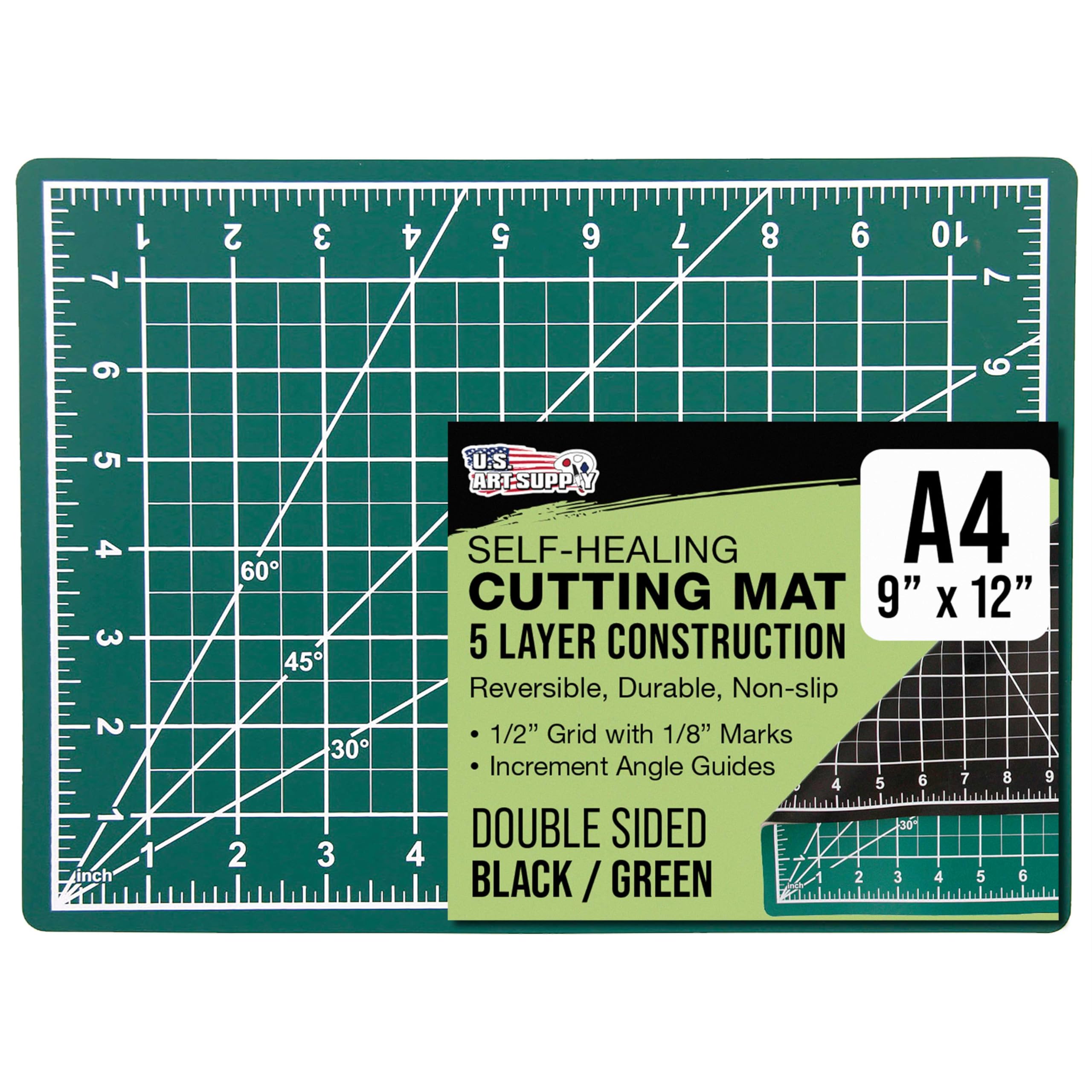 Amazon.com: U.S. Art Supply 9" x 12" Green/Black Professional Self ...