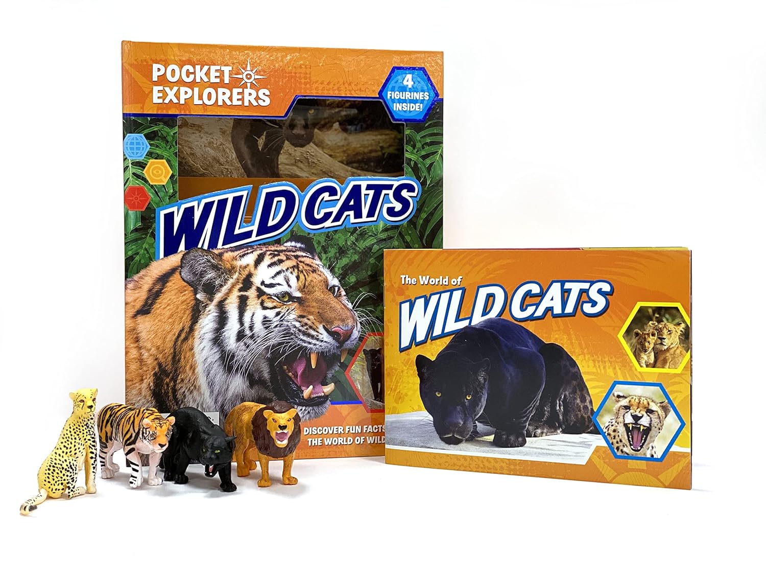 Phidal Wild Cats Pocket Explorers - Activity Books for kids, 22-page ...