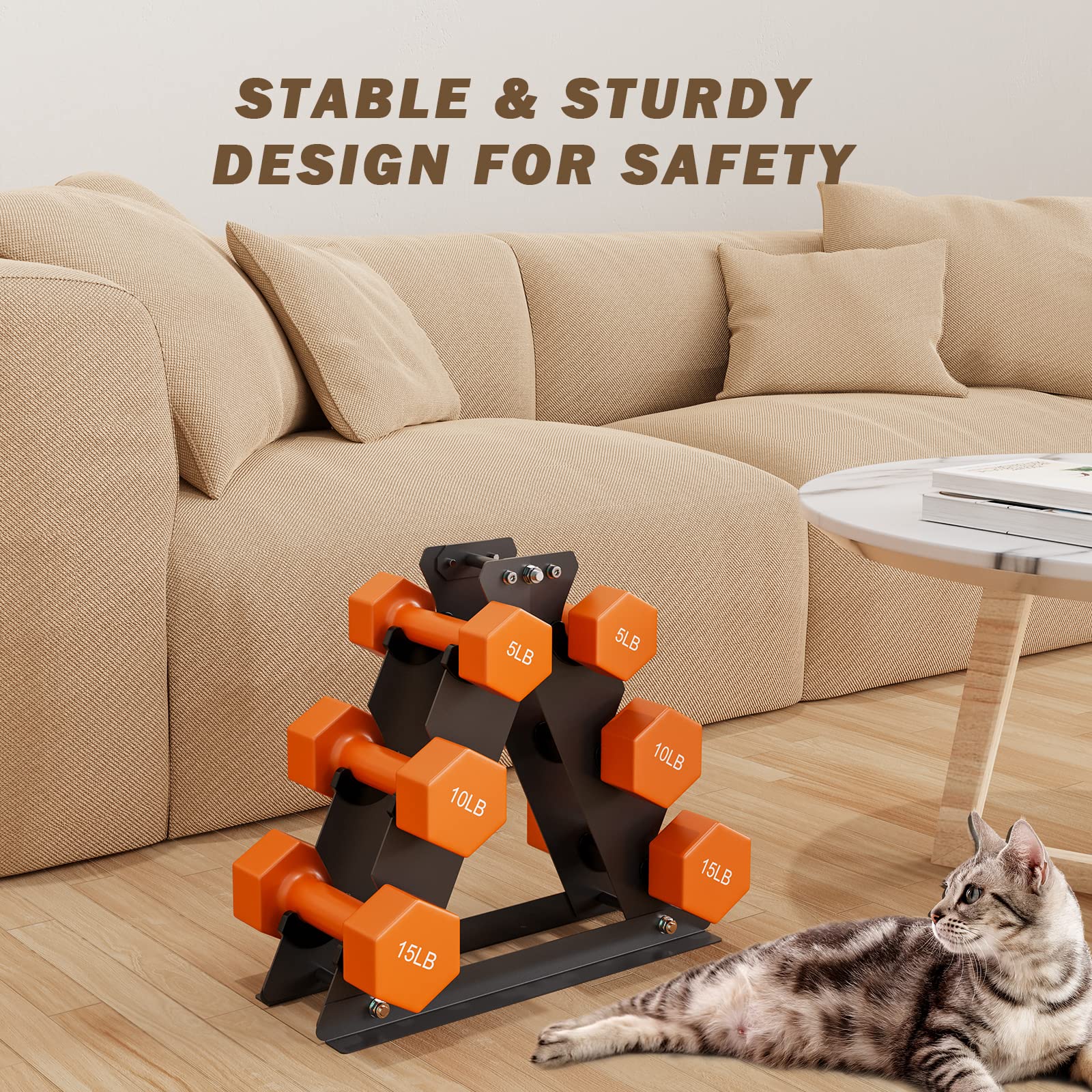 Snapklik.com : AKYEN A-Frame Dumbbell Rack Stand Only, Weight Rack For ...