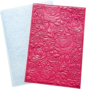 Amazon.com: DIYology 3D Roses Flowers Background Embossing Folders for ...