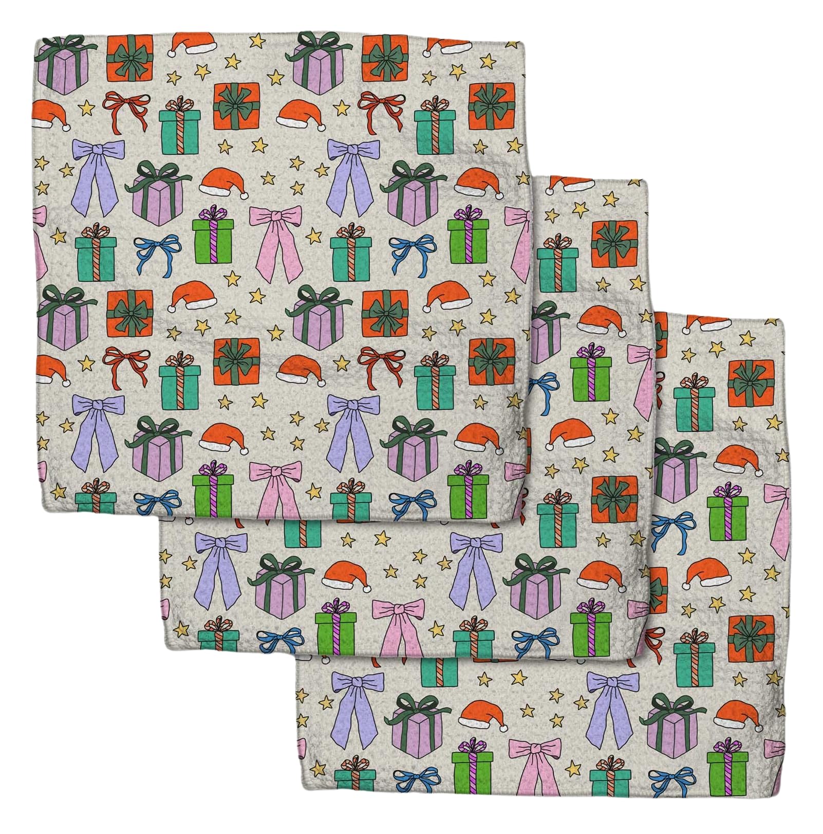 Amazon.com: GEOMETRY Holiday Kitchen Dish Cloths - Quick Dry Dishcloths ...