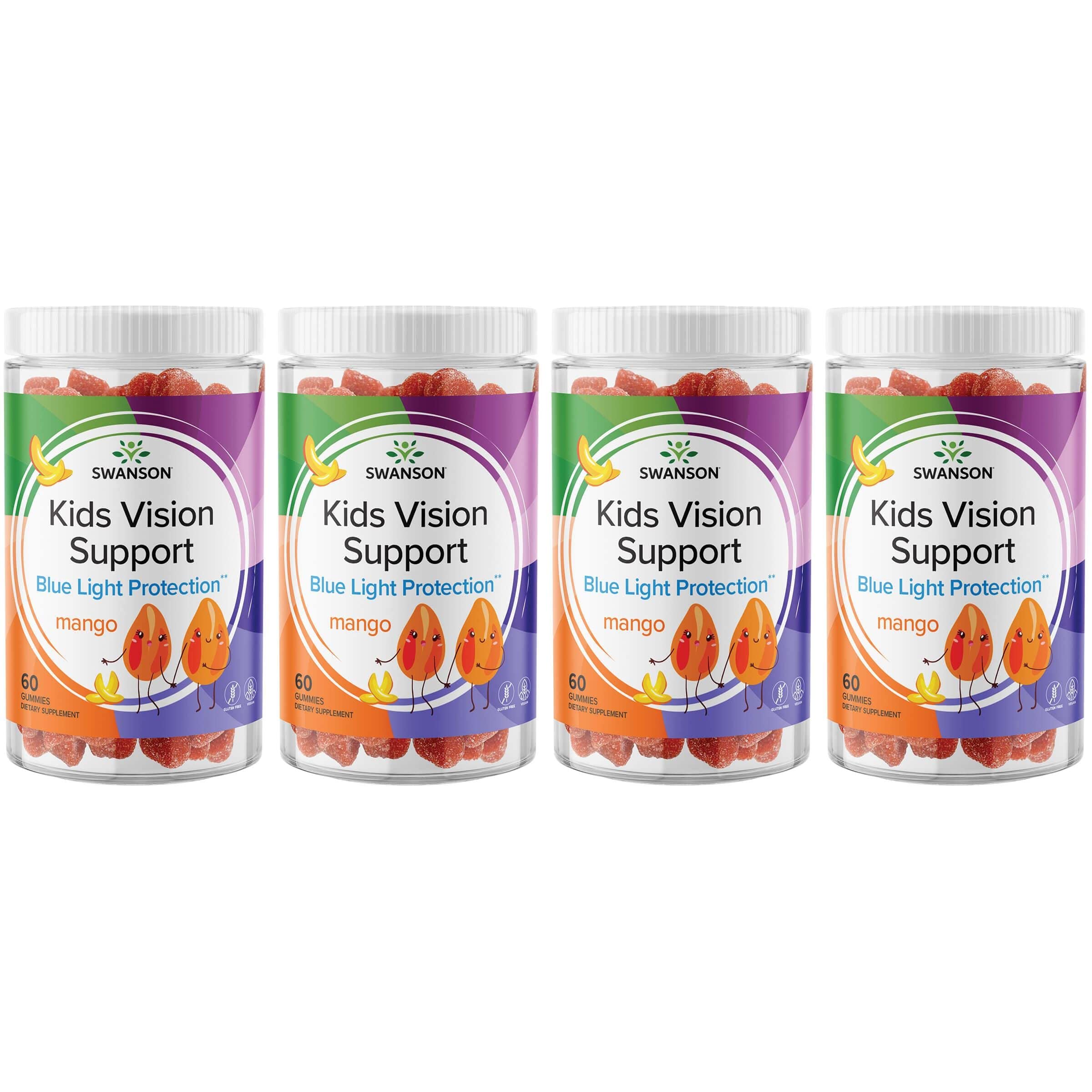 Buy Swanson Kids Mango Lutein & Zeaxanthin Gummies - Vegan Vision ...