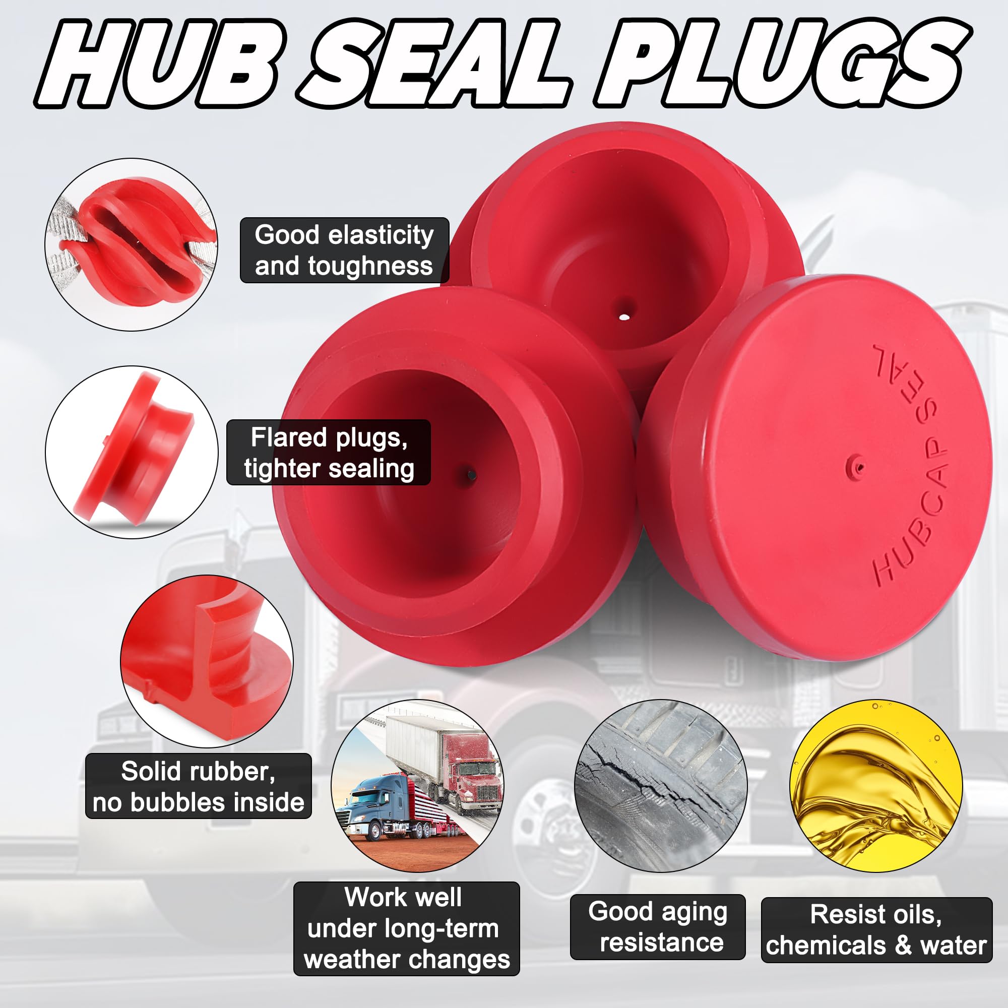 Snapklik.com : Ailbiuko 4 Pack 343-4024 Trailer Hub Cap Aluminum ...