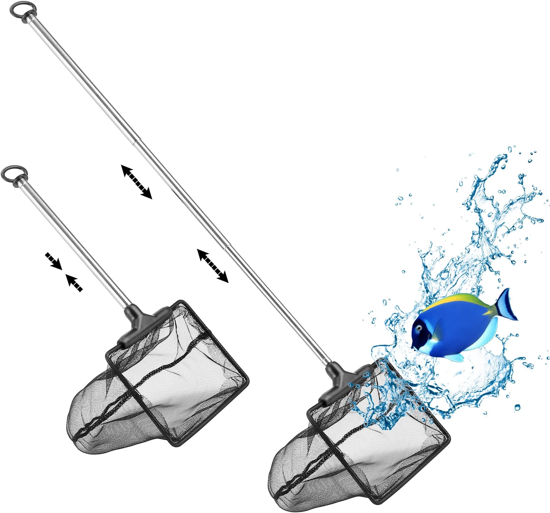 Other Pond Fish Net Fine 25x18cm (10"x7") Handle 36", Clear : Amazon.co ...