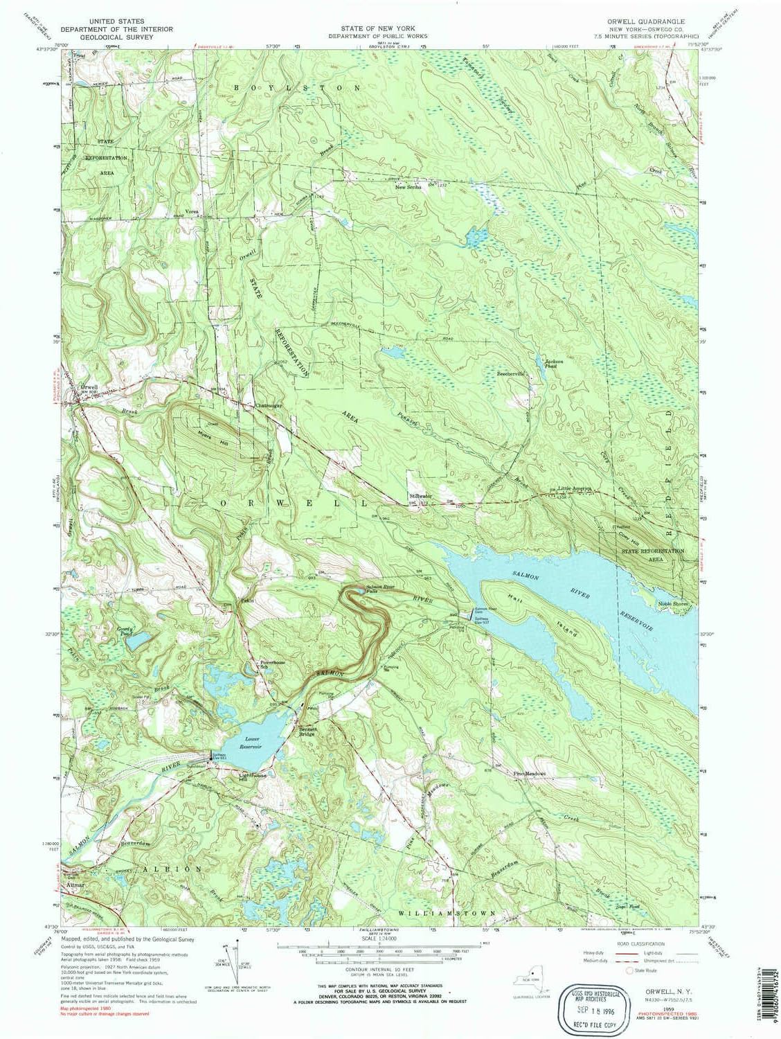 Amazon.com : YellowMaps Orwell NY topo map, 1:24000 Scale, 7.5 X 7.5 ...