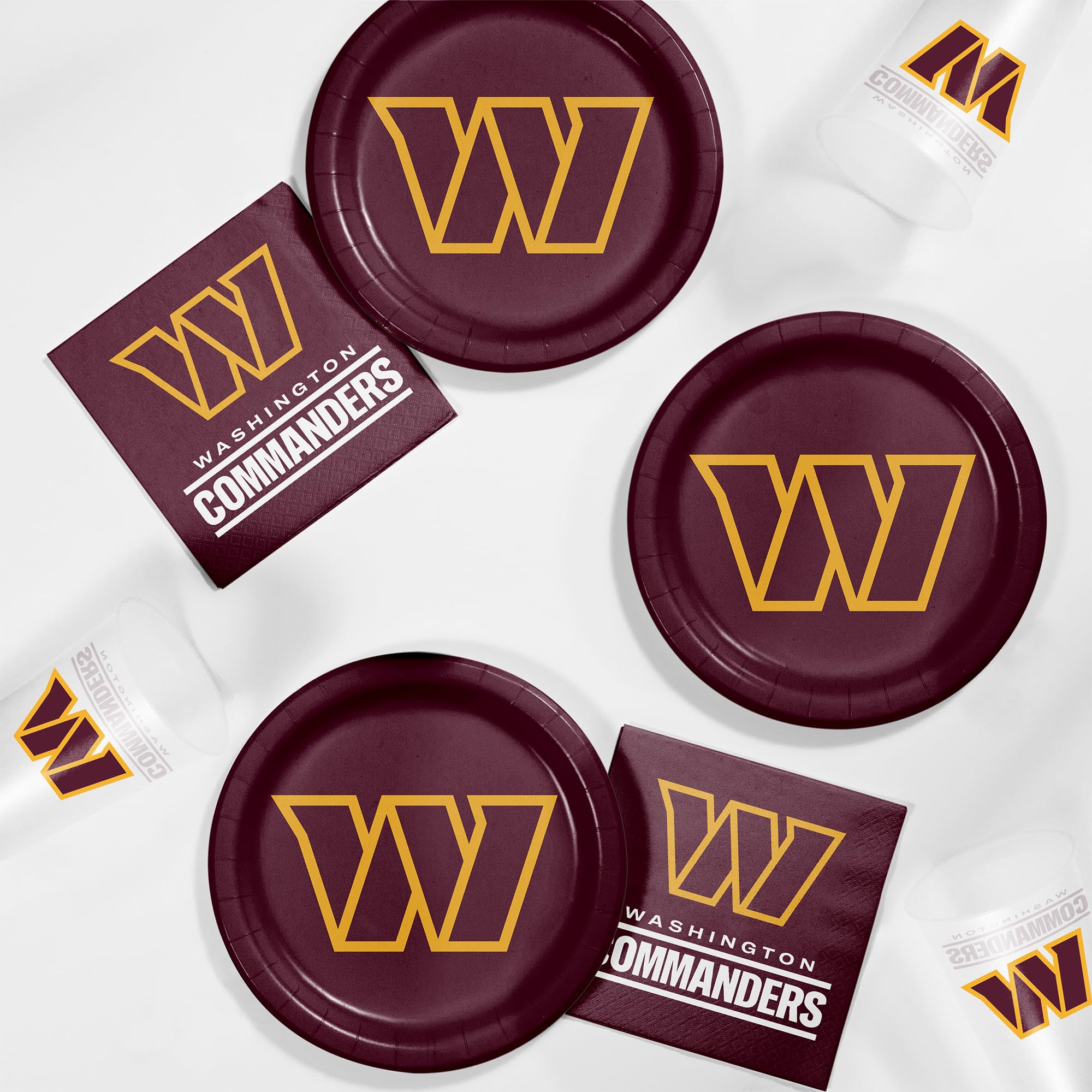 Amazon.com: Trendware Washington Commanders Tailgating Kit, Serves 8 ...
