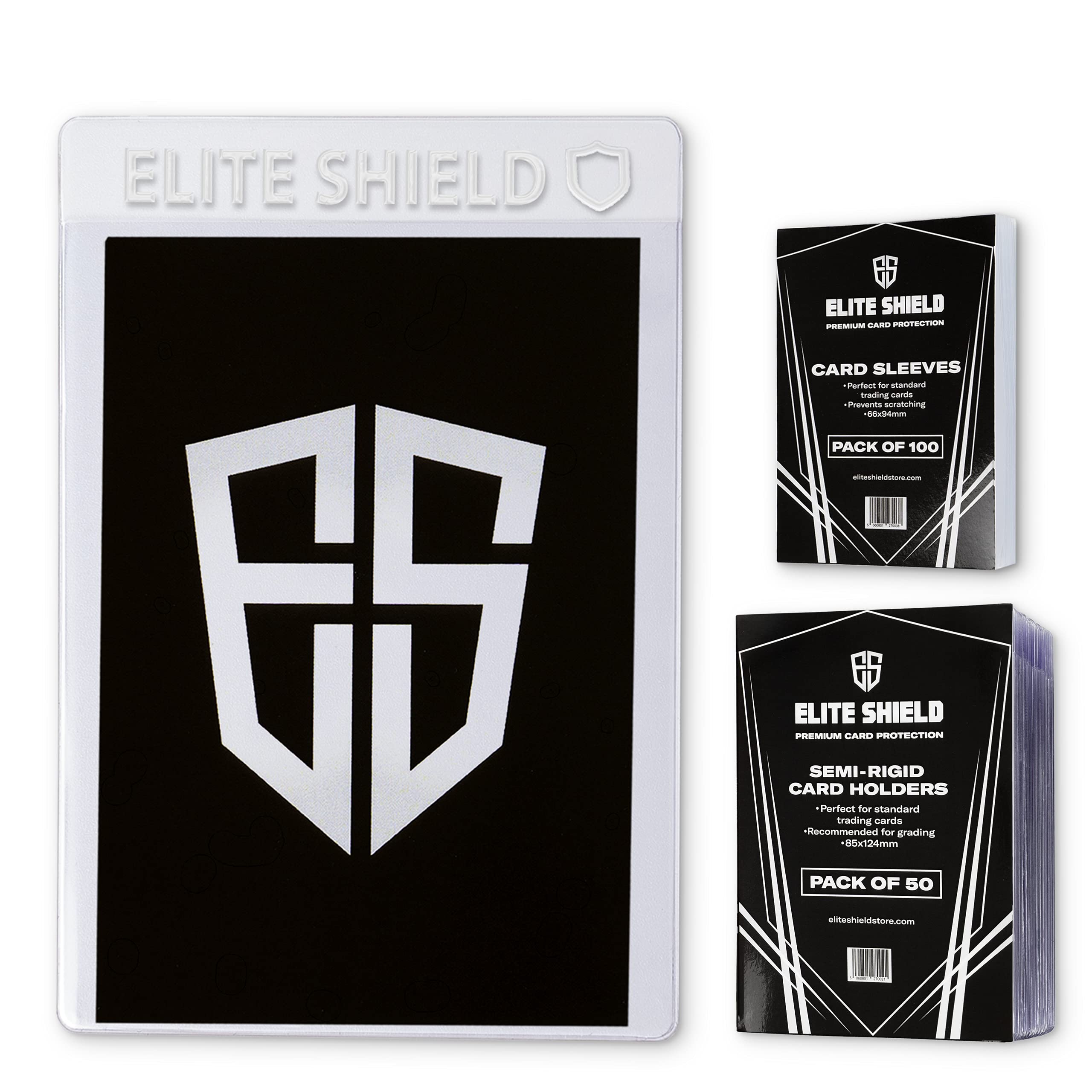 Buy Elite Shield - 50 Semi Rigid Card Holders Bundle with 100 Soft ...