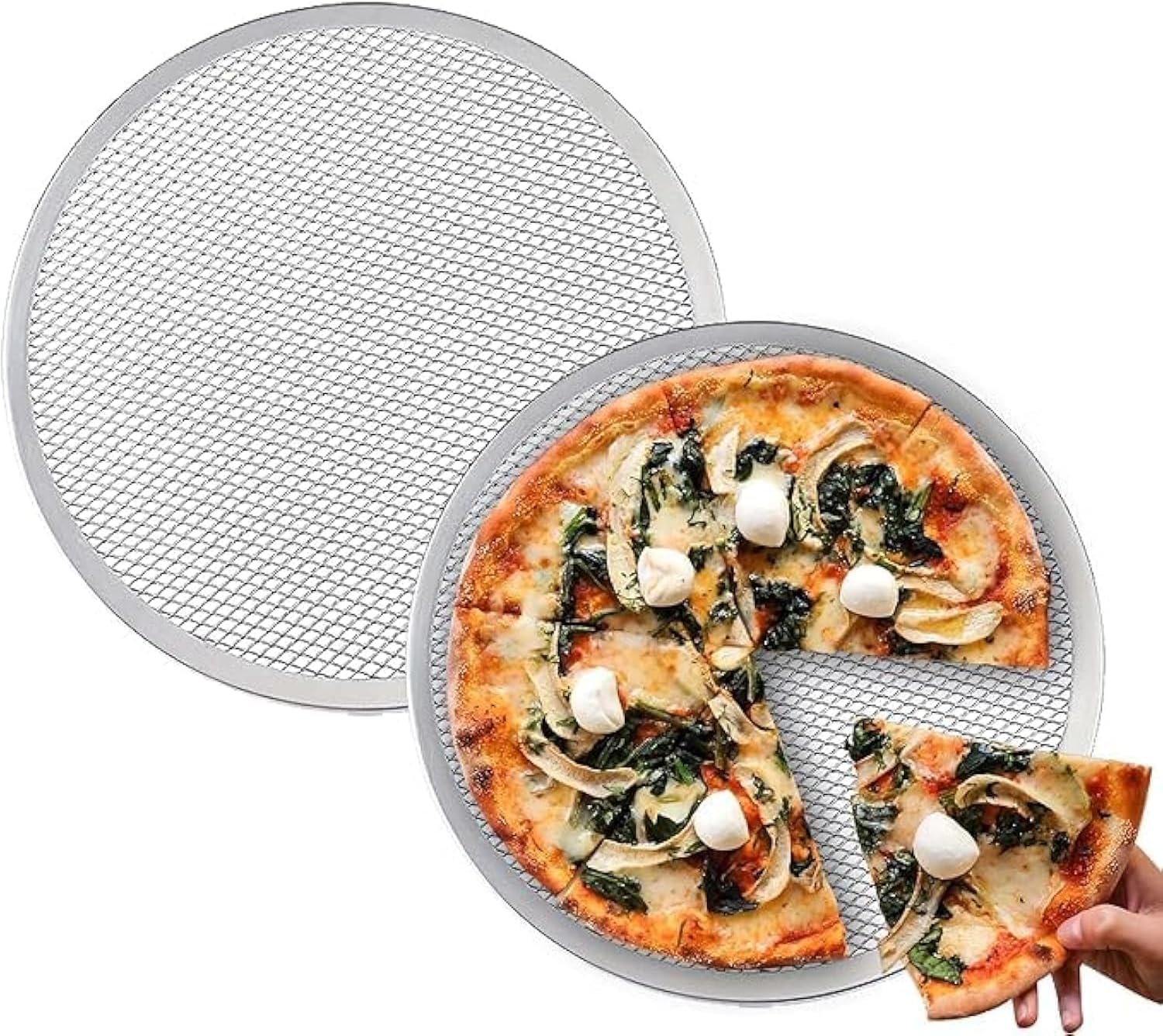 WeeGoo 4 Pack 12 inch Pizza Screen for Oven Non Stick Pan with Holes ...