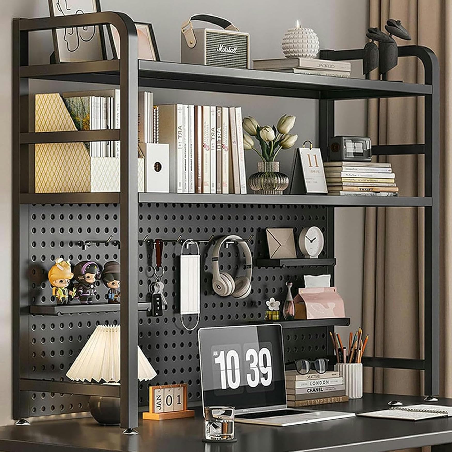 Amazon.com: Desktop Bookshelf for Computer Desk - Bookcase for Computer ...