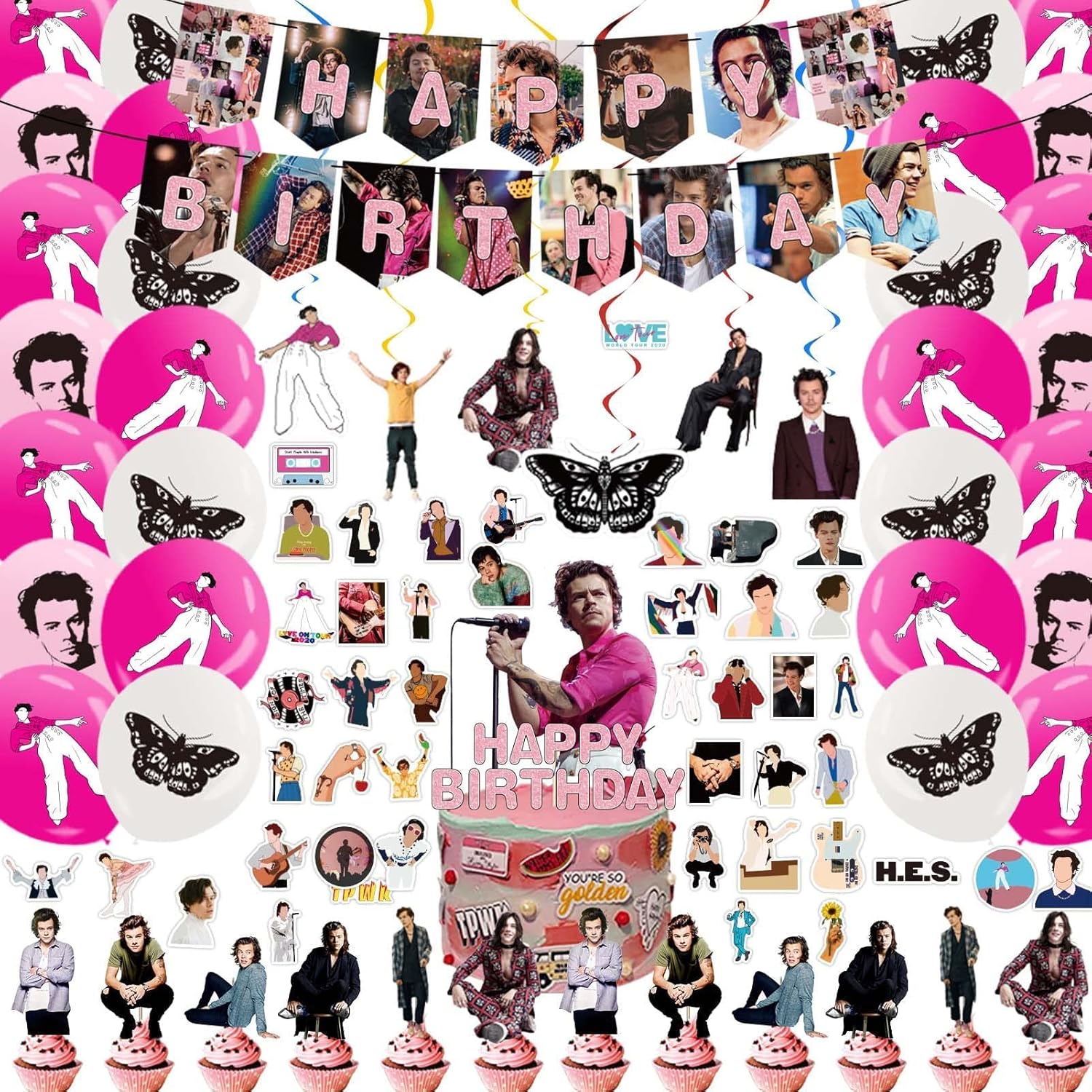 Amazon.com: 106 PCS Singer Birthday Decorations ,Includes Birthday ...