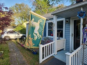 Amazon.com : Flylong LOTR Rohan Flag Banner 3X5 Feet Green : Patio ...