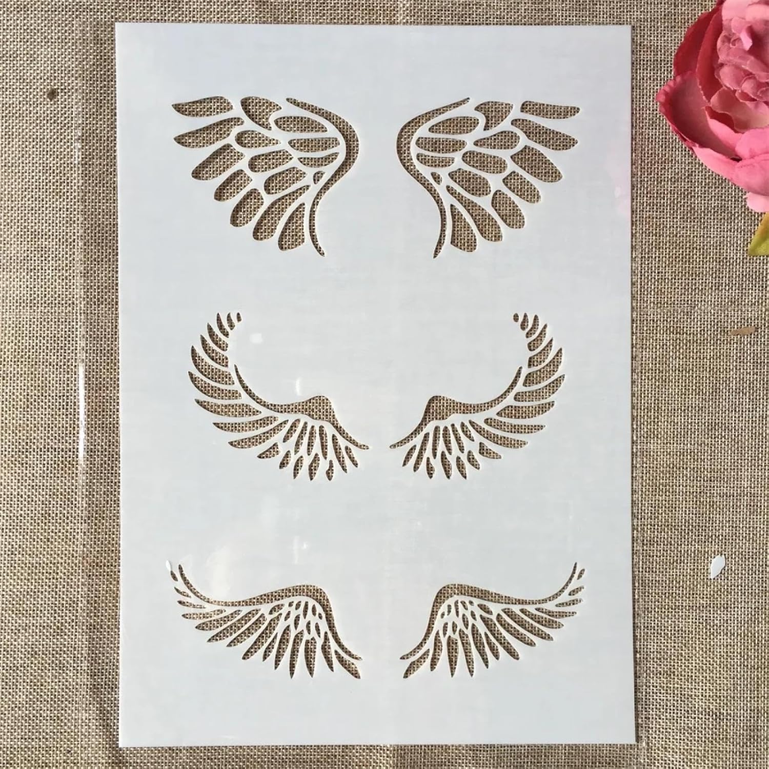 Amazon.com: Stencils for Painting on Wood,29cm A4 Pair of Wings ...