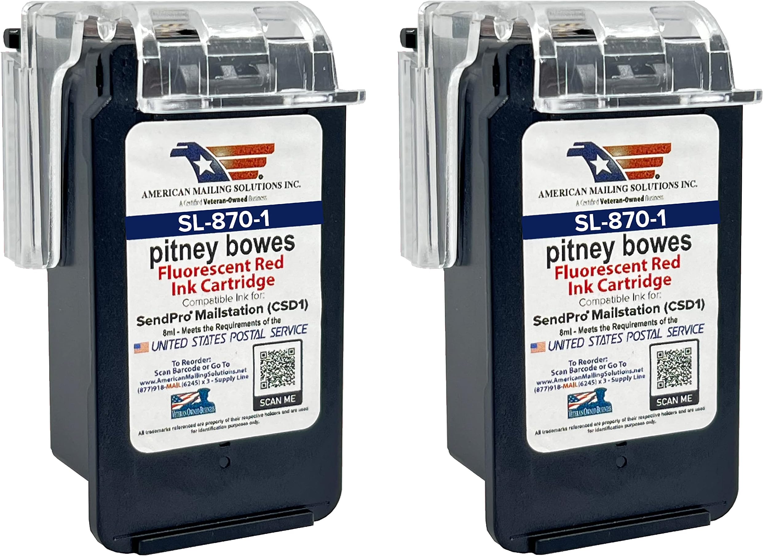 Amazon.com: AMERICAN MAILING SOLUTIONS INC. | 1-Pack | PB SL-870-1 Red ...