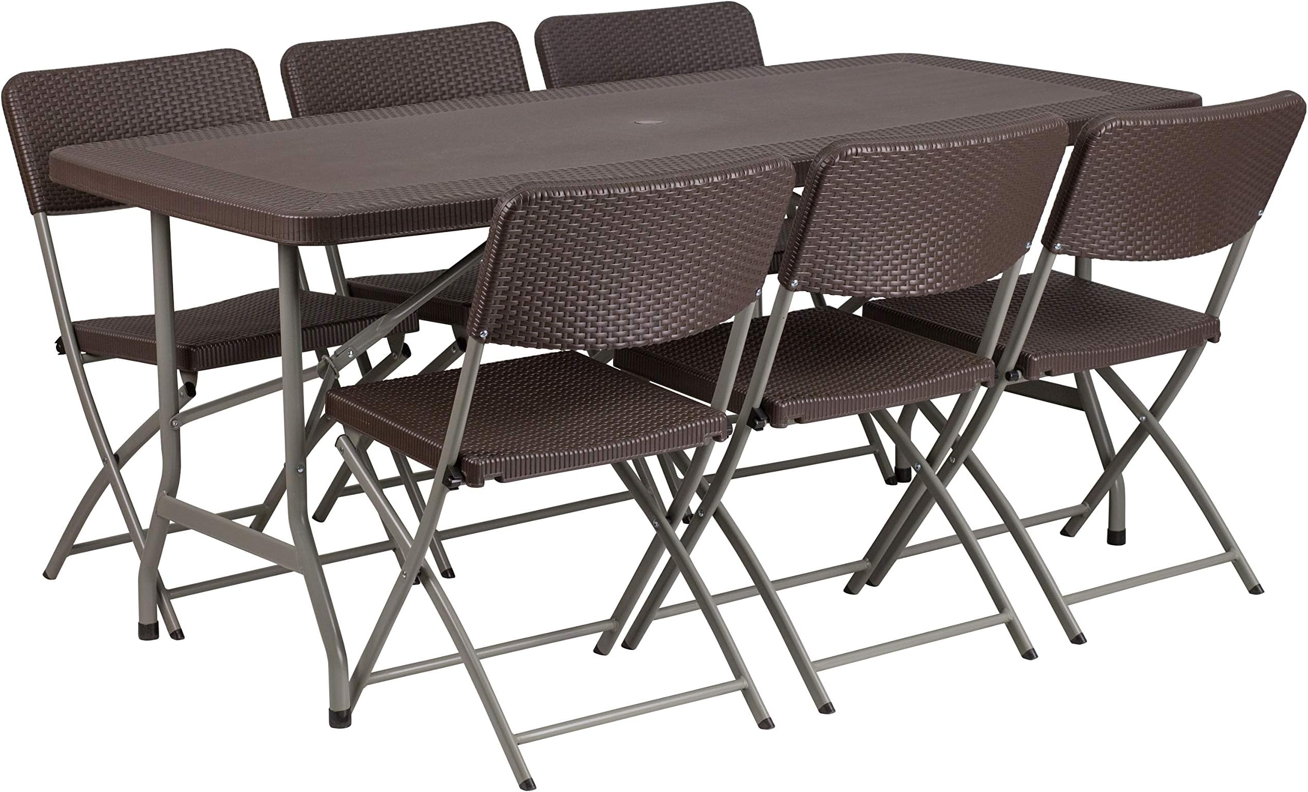 Amazon.com: Flash Furniture Madison 5-Piece Folding Card Table and ...