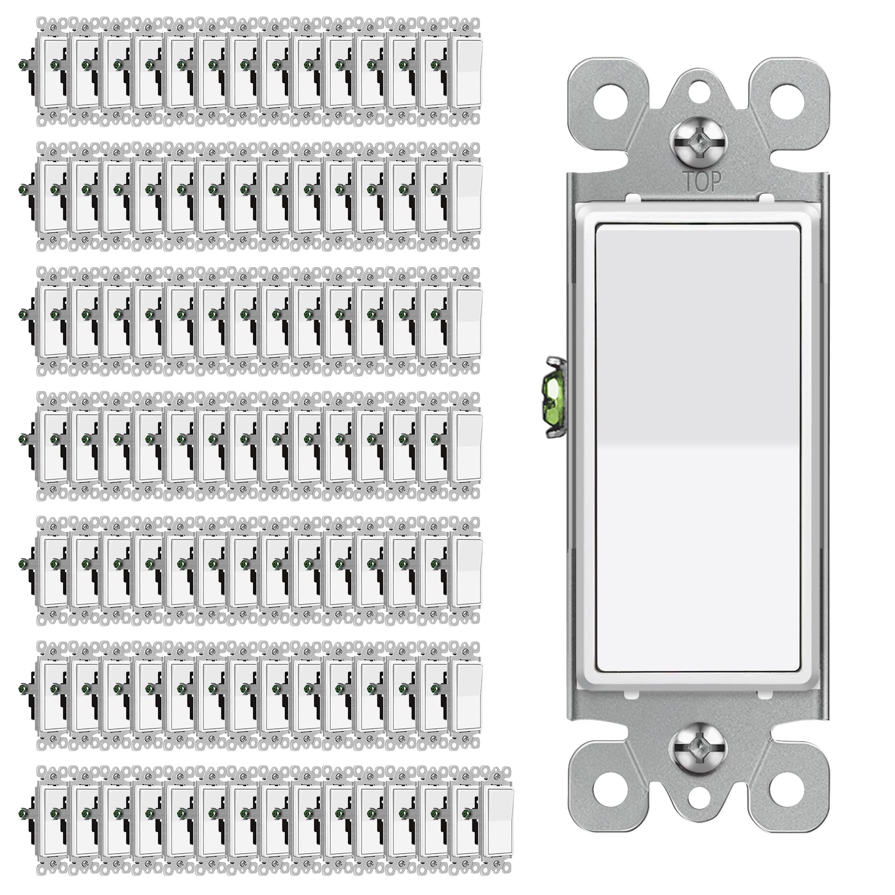 Snapklik.com : CML Decorator Paddle Rocker Light Switches, 15 Amp ...