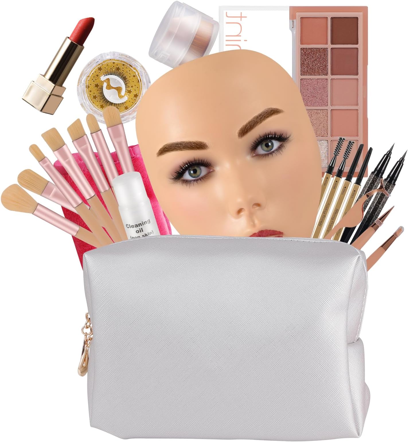 Amazon.com : 3D Makeup Practice Kit,Reusable Silicone Makeup Practice ...