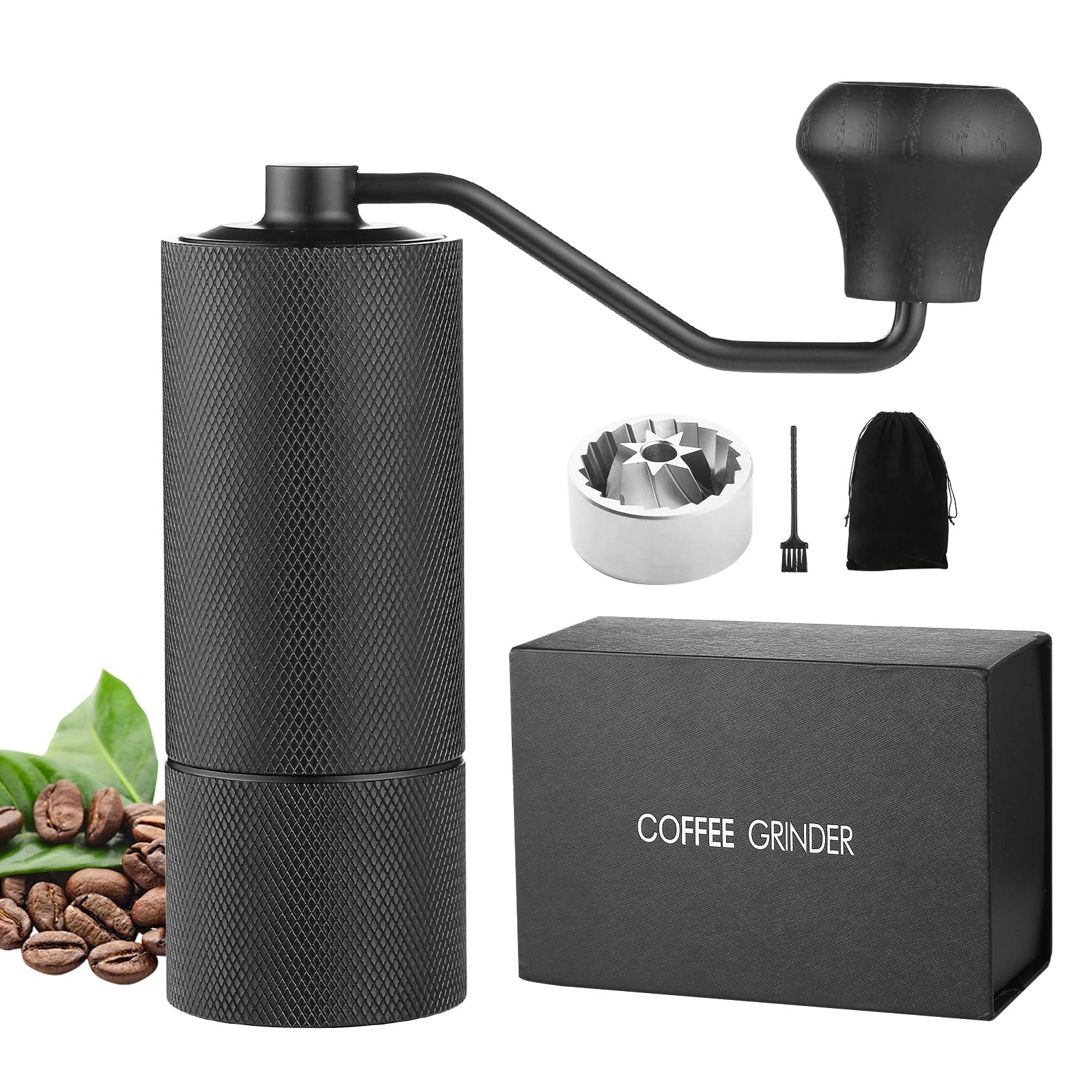 Amazon.com: Manual Coffee Grinder CNC Stainless Steel 7 Star Conical ...