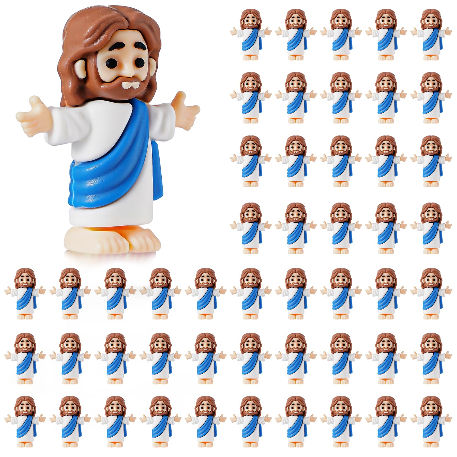 Amazon.com: WGXX 50 Pcs Mini Jesus Figures Little Jesus Figures Jesus ...