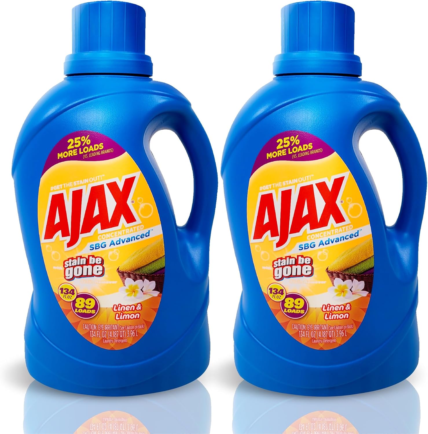 Amazon.com: Ajax SBG Advanced Laundry Detergent Linen & Lemon Scent ...