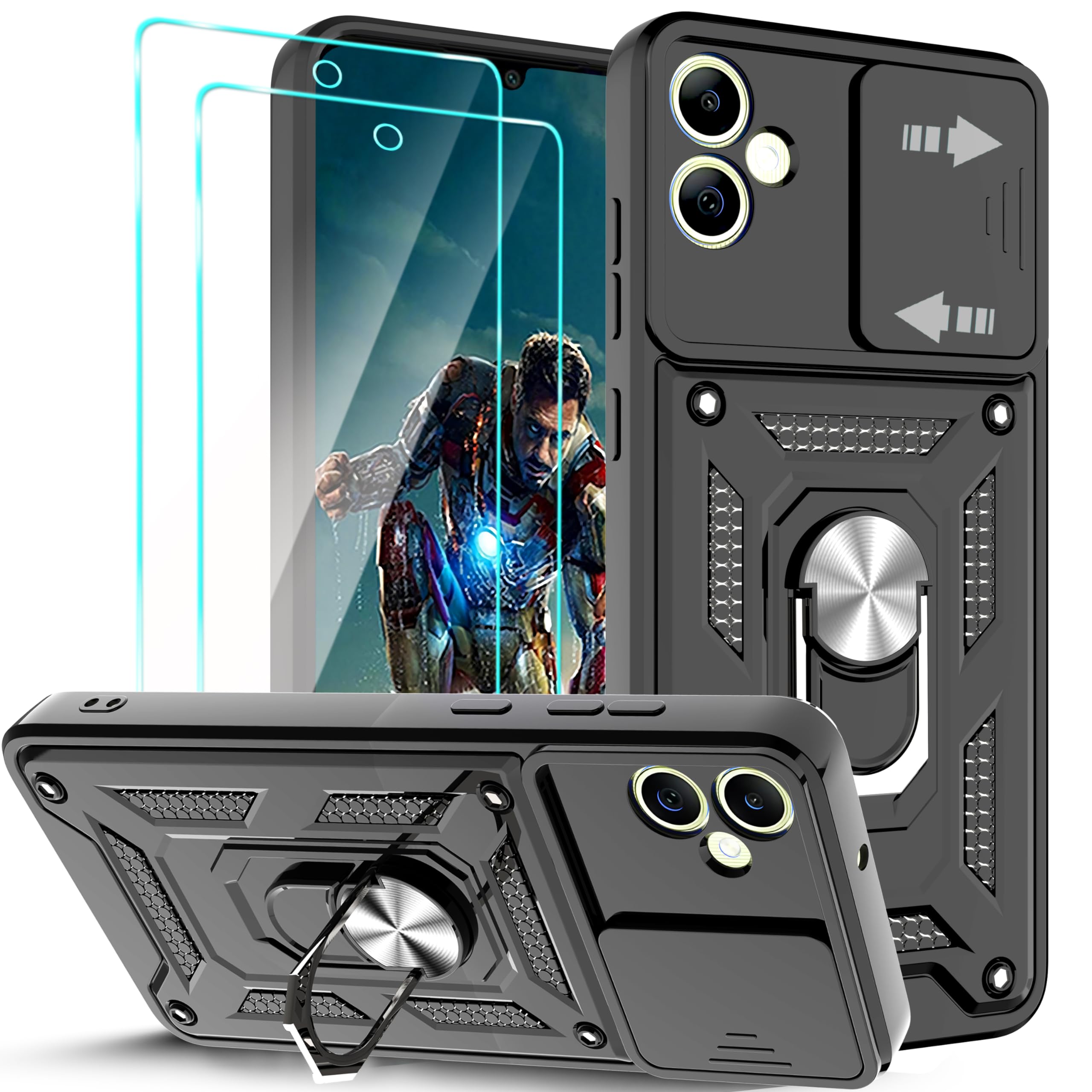 Amazon.com: YmhxcY for Galaxy A05 4G Case with Slide Camera Cover and ...