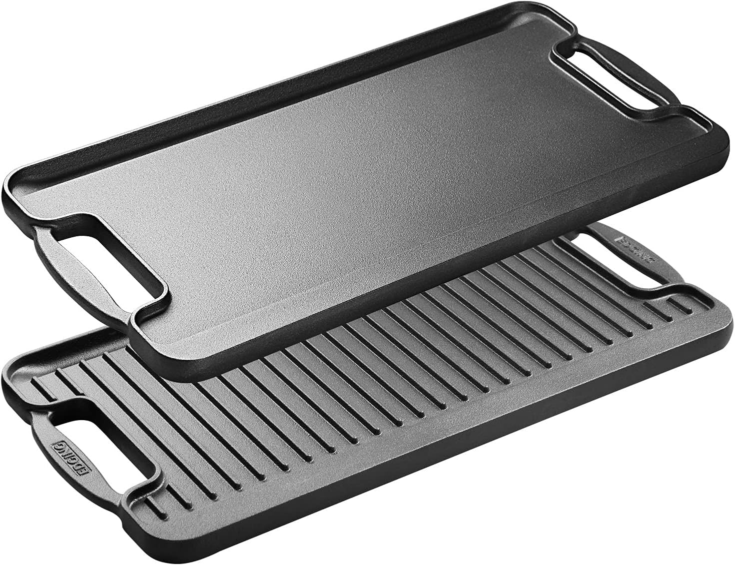 Reversible Cast Iron Double Burner Griddle with Bahrain | Ubuy