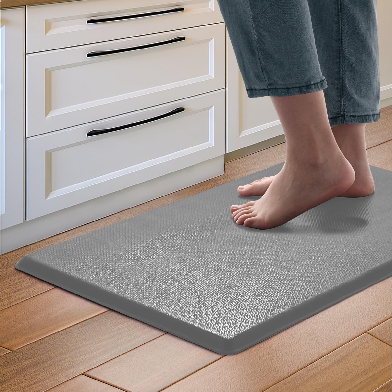 Amazon.com: Lukrite Kitchen Mat Cushioned Anti Fatigue, 0.75 ...