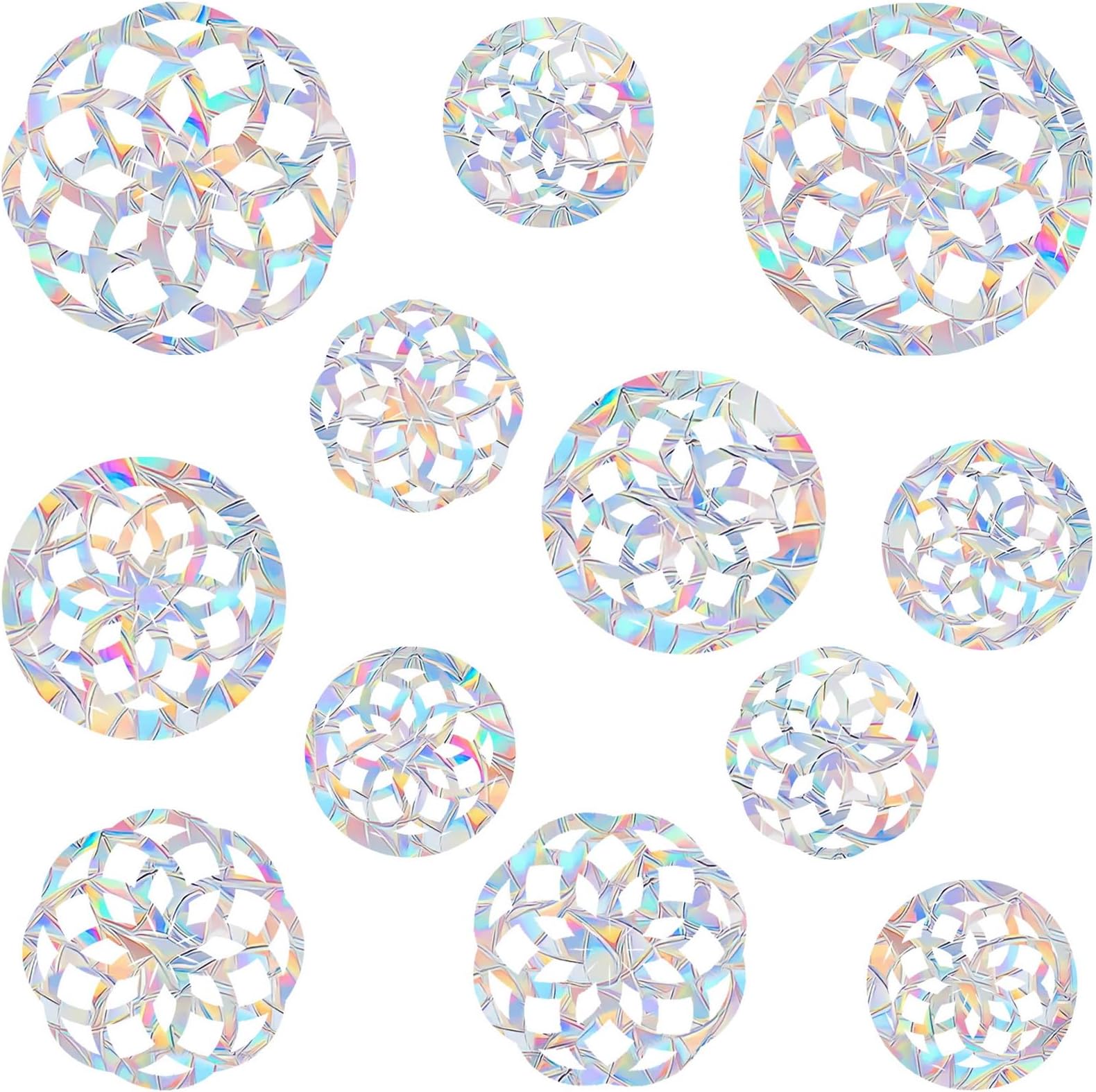 Amazon.com: 27 Pcs Mandala Circle Butterfly Window Clings - Anti ...