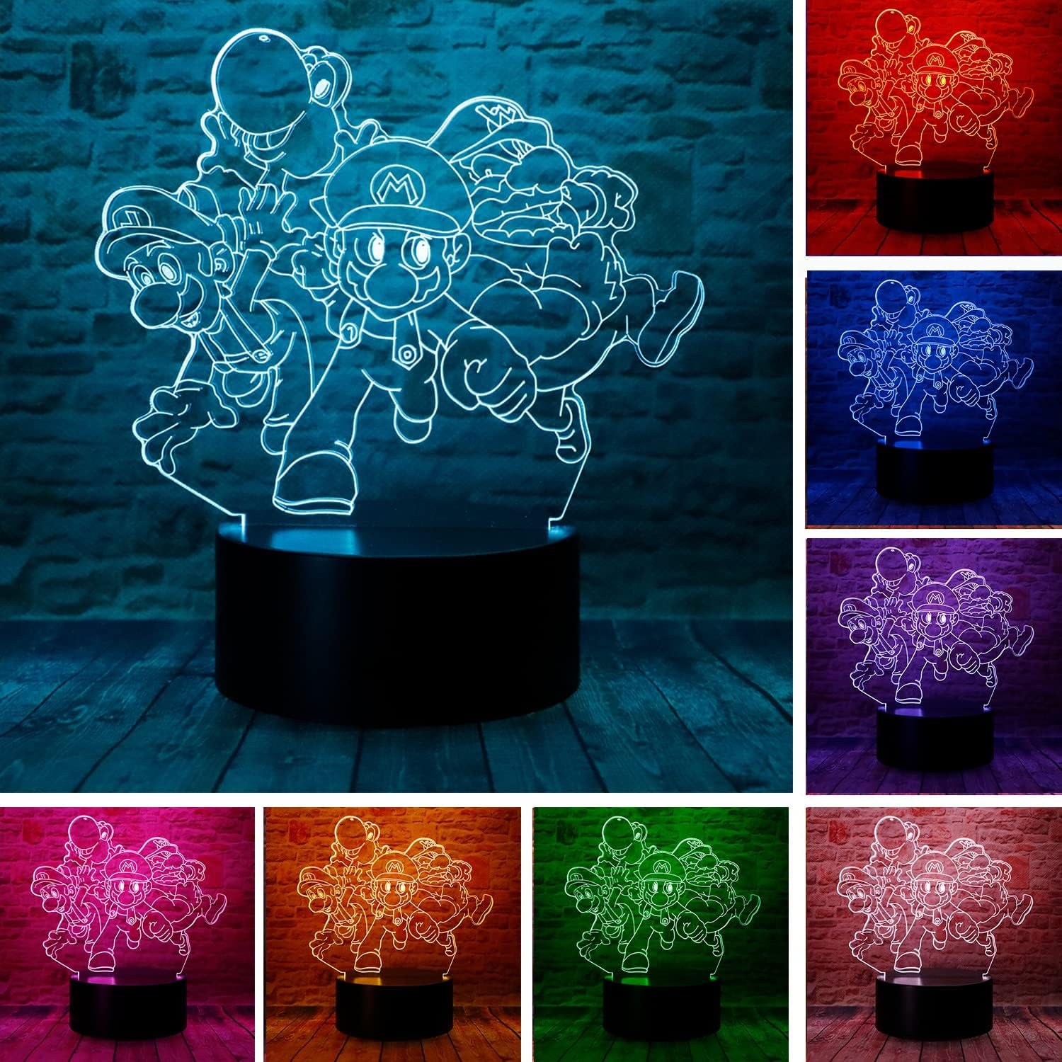 Cute Super Mario Luigi Bros Toad Yoshi Dragon Donkey Kong Bowser Anime ...