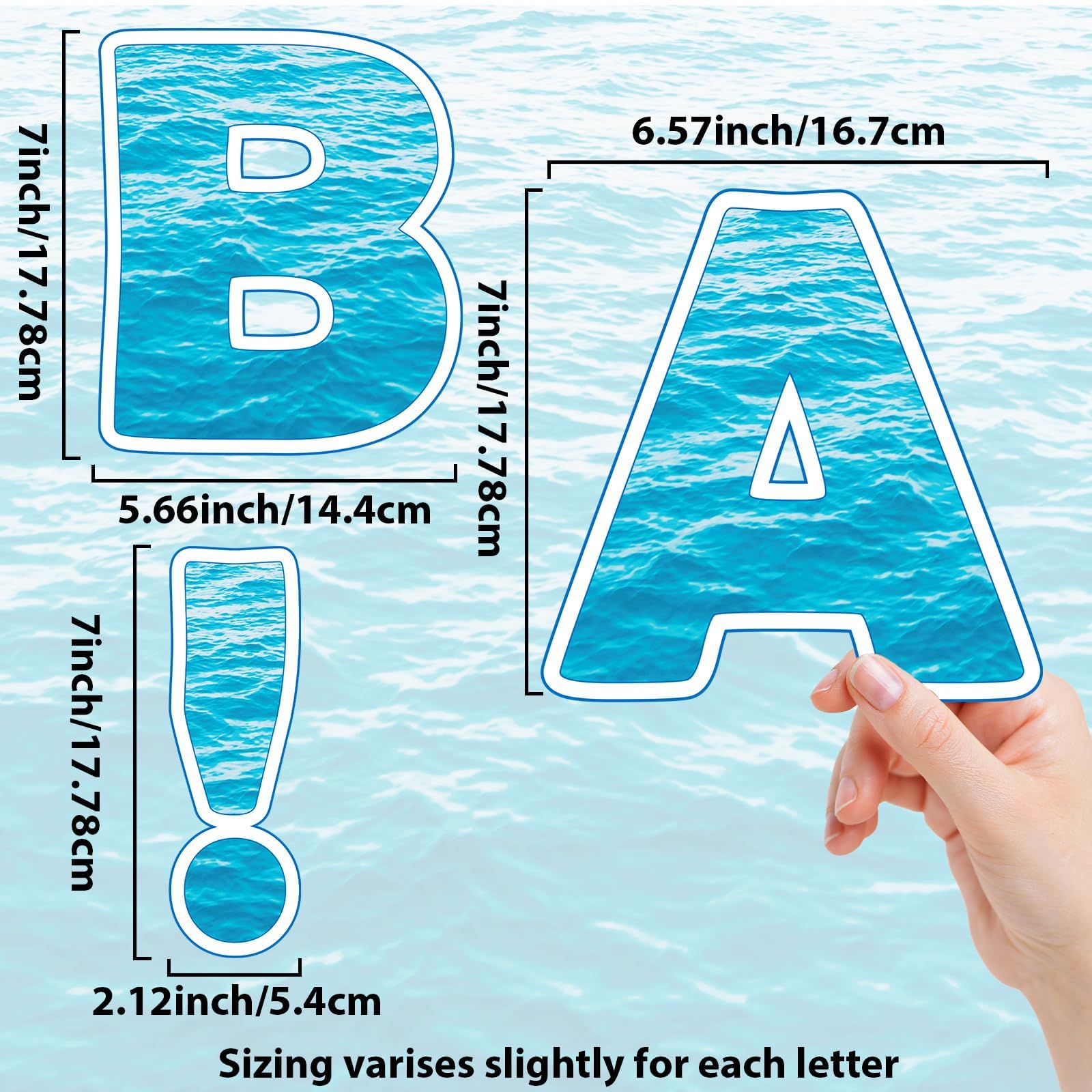 Snapklik.com : 150 PCS Large 7" Bulletin Board Letters Set,Ocean Sea ...