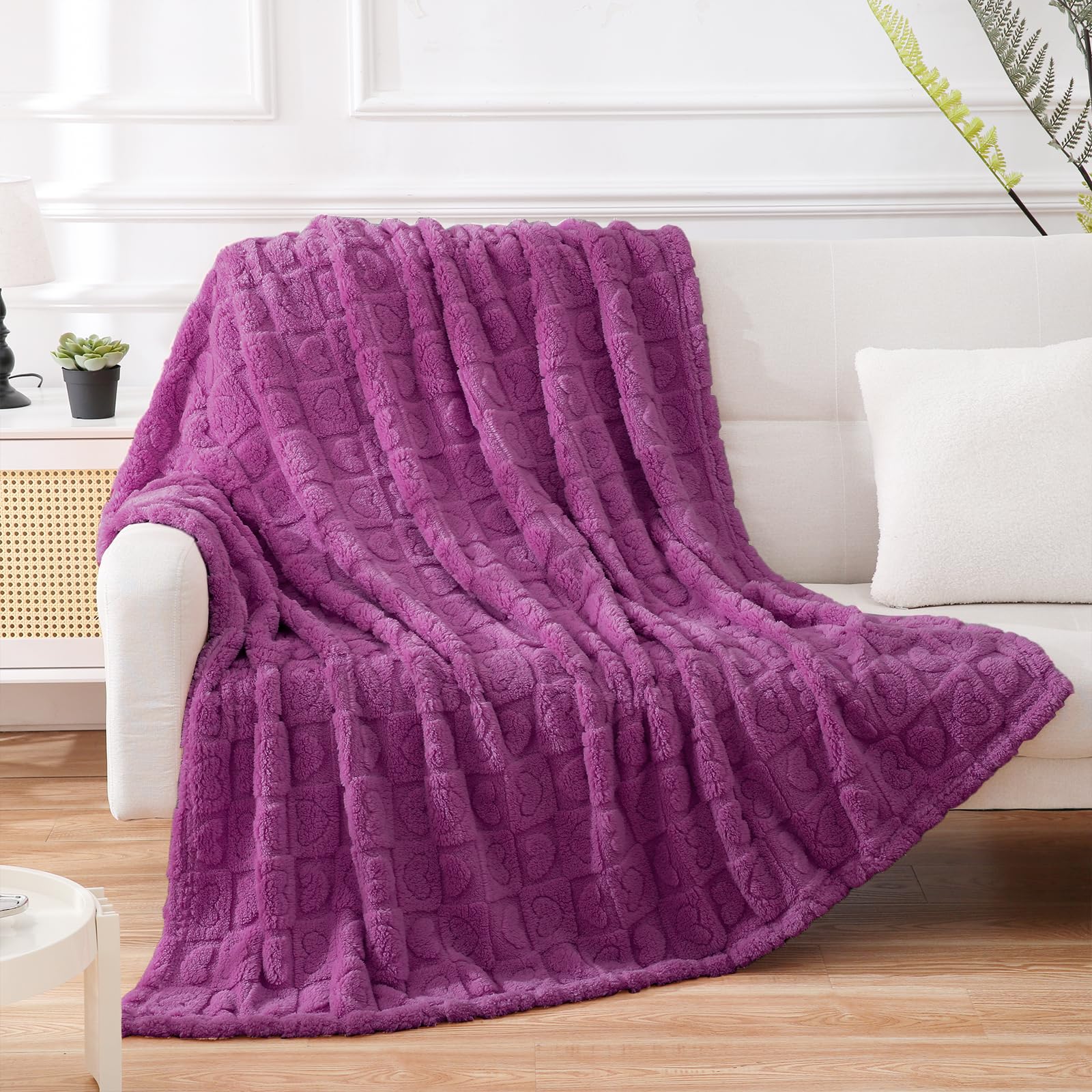 Amazon.com: Excervent Super Soft Baby Throw Blanket with Heart ...